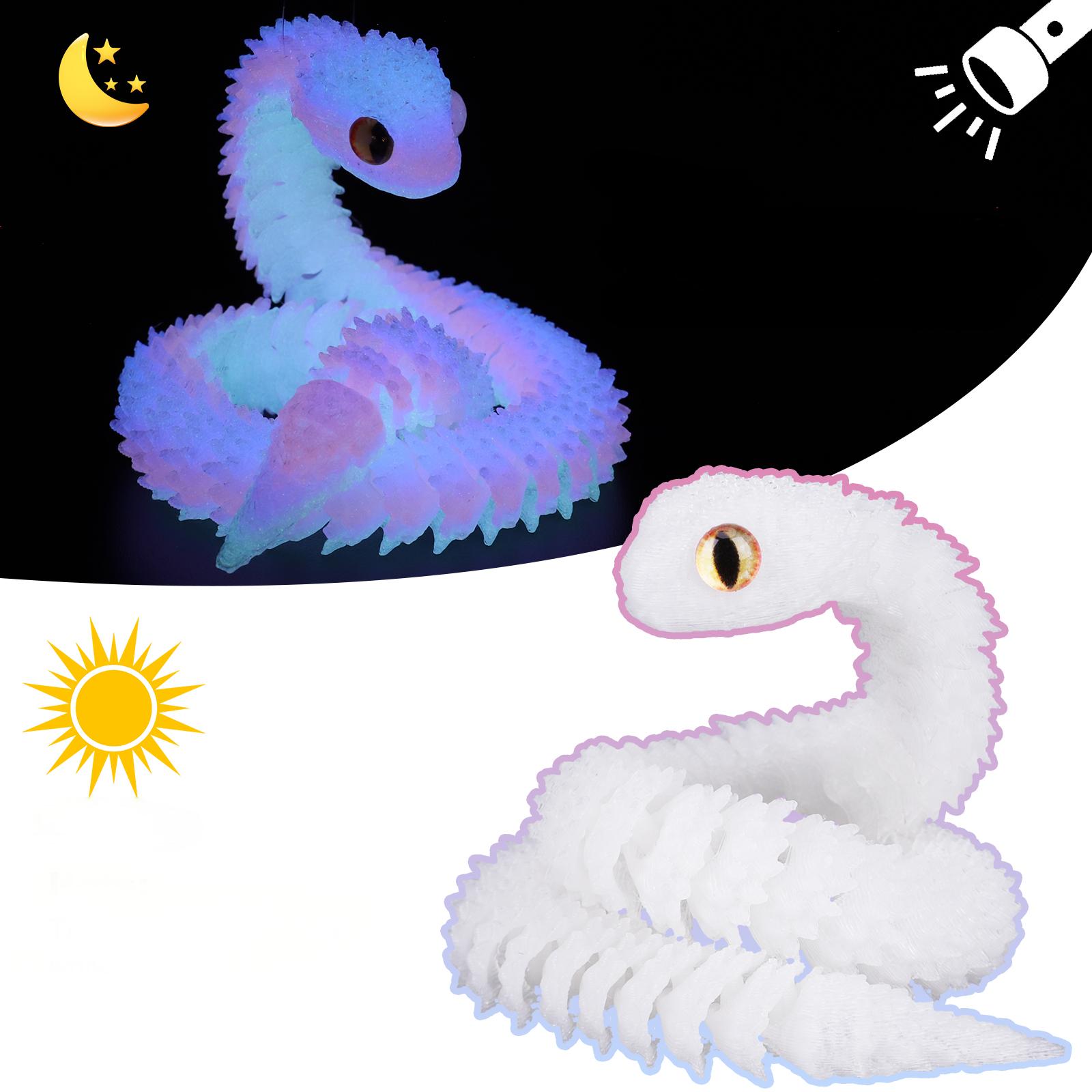 3D Printed Snake Fidget Toys, Flexible 3D Printed Animal Fidget Toys ...