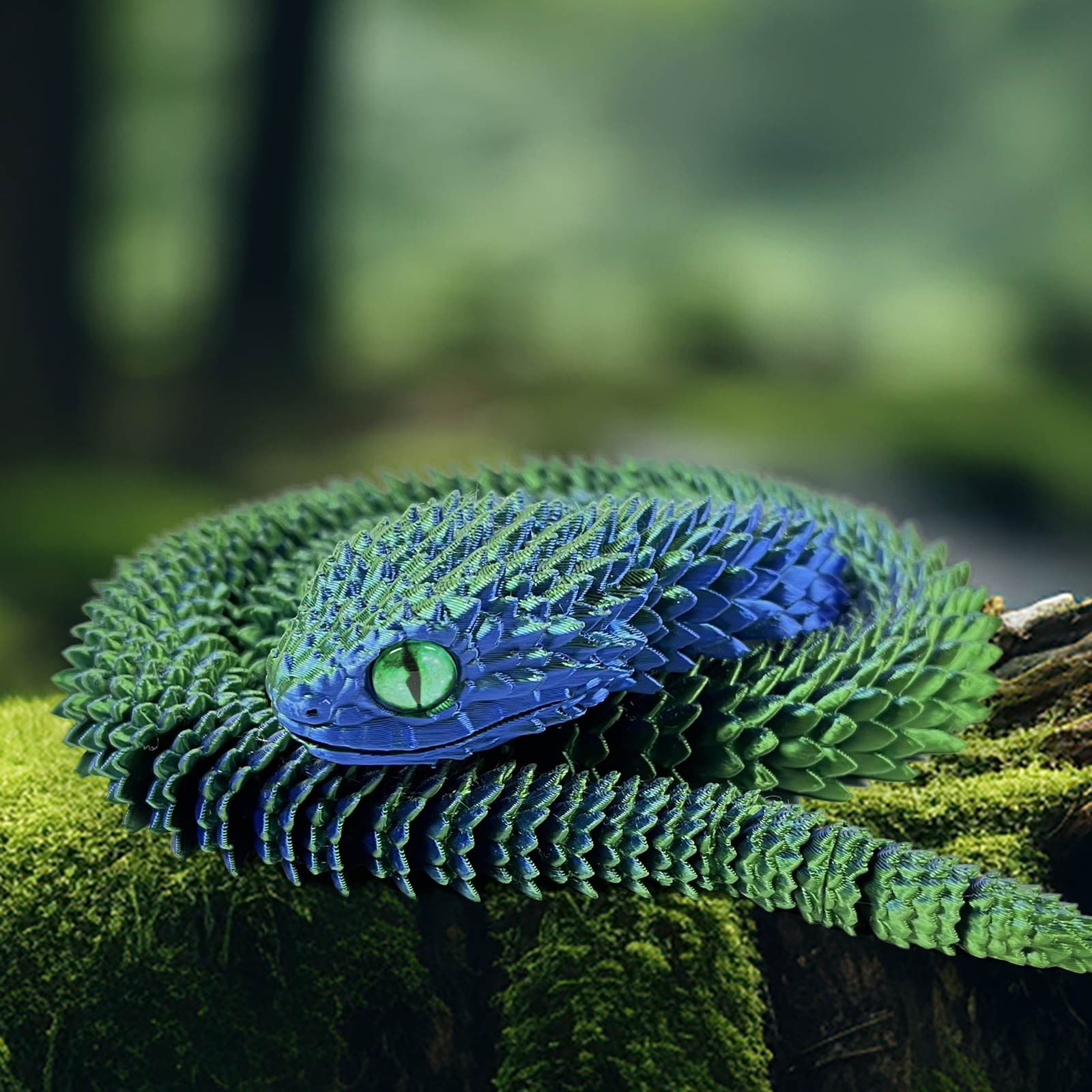 3D Printed Snake Figurine | Movable Multi Joint Hand Model | Gradient ...