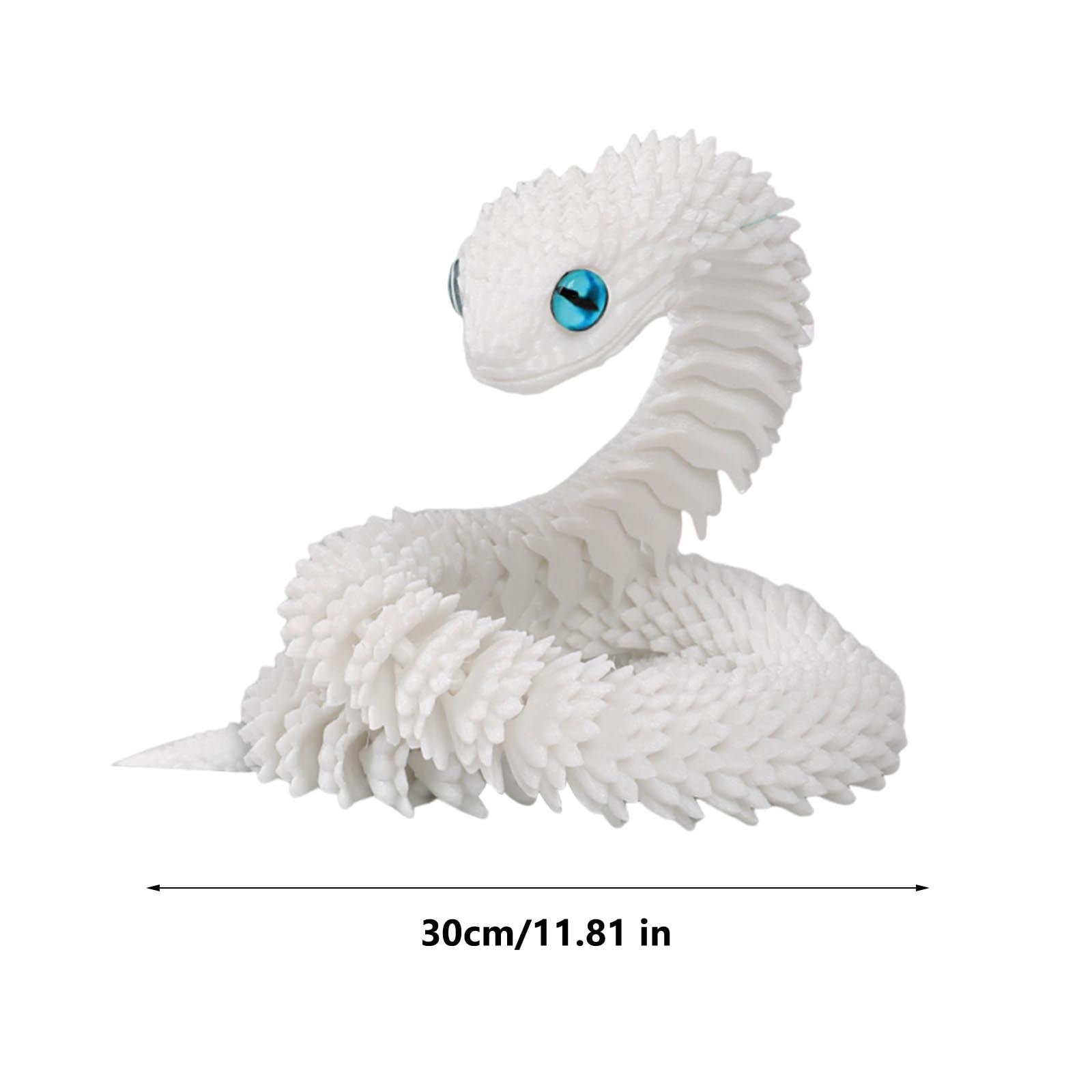 3D Printed Snake Figurine, Reptile Desk Decor with Intricate Details ...
