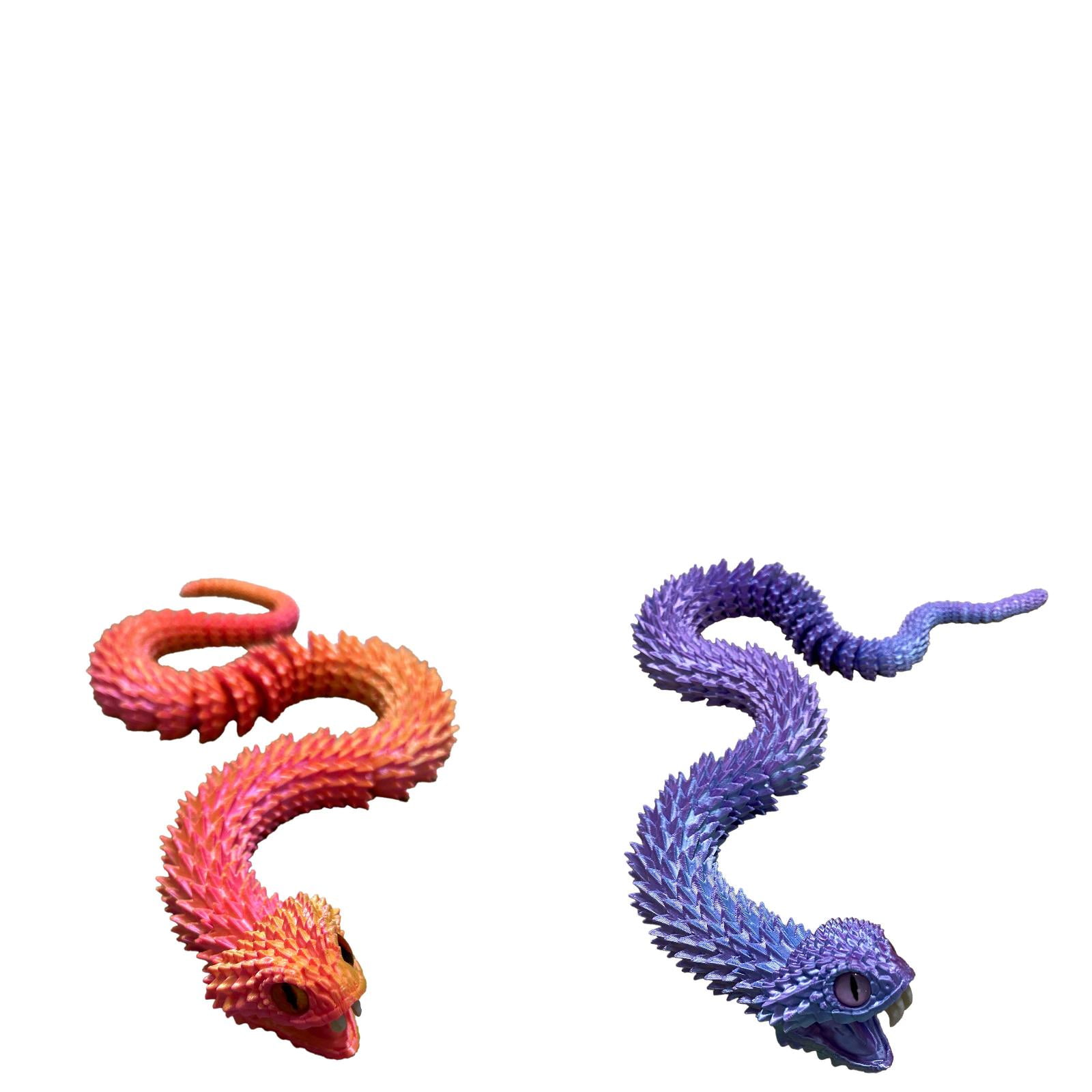3D Printed Snake Model,Flexible Animals Toy Statue,Movable Joints ...