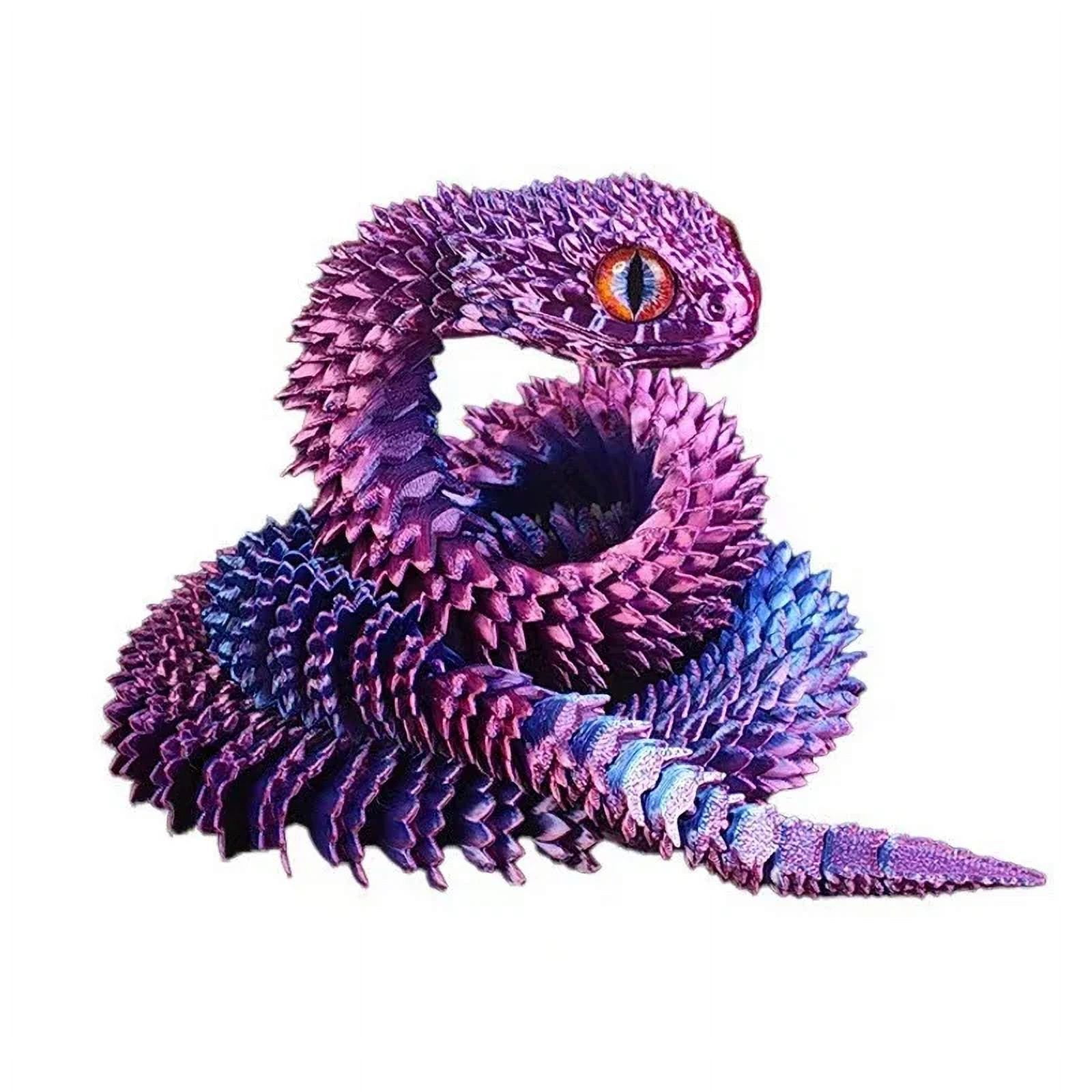 3D Printed Snake Movable Joint Fidget Toy Figurine Simulation Snake ...
