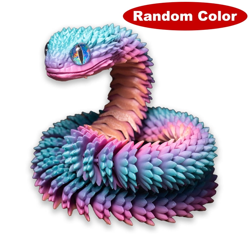 3D Printed Snake Movable Joint Simulation Snake Figurine Creative Home ...