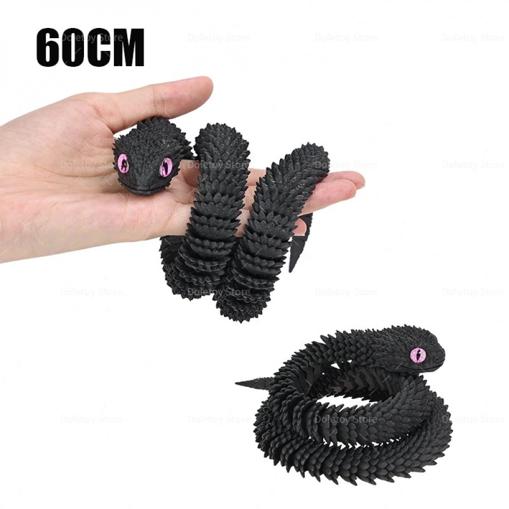 3D Printed Snake Multi-jointed Movable Toy Model Bush Viper Toy-Dragon ...