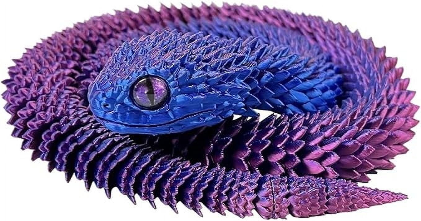 3D Printed Snake Mythical Legend 3D Snake Flexible Articulated Flame ...