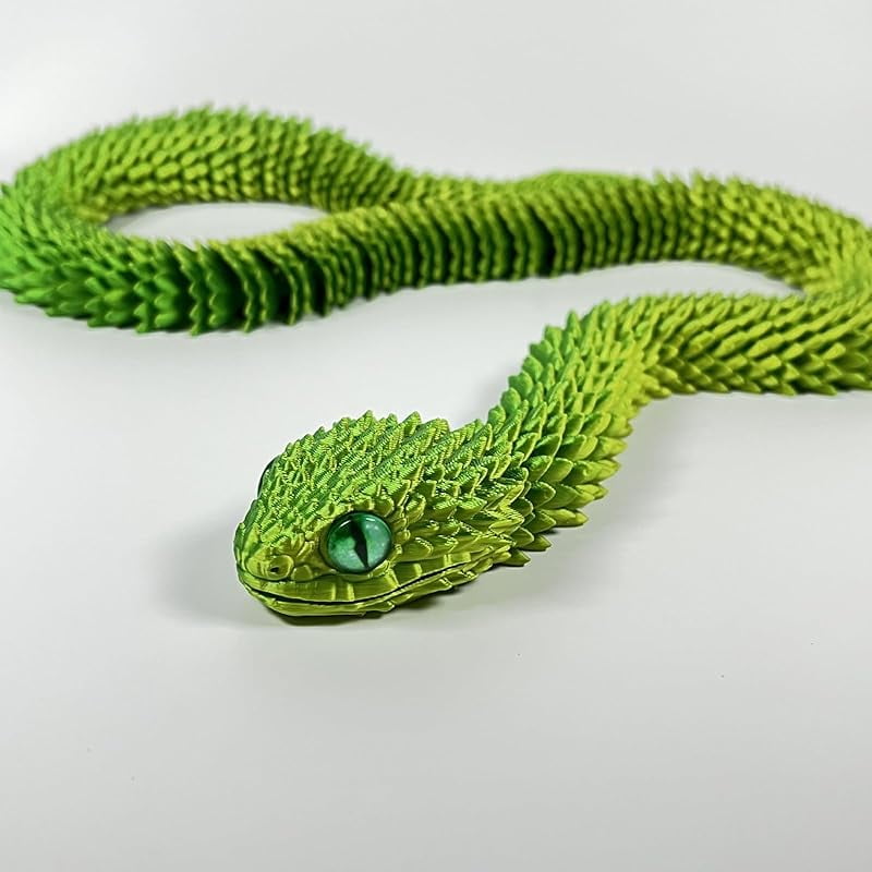 3D Printed Snake - Mythical Legend Vipera Russelli Siamensis, Flexible ...