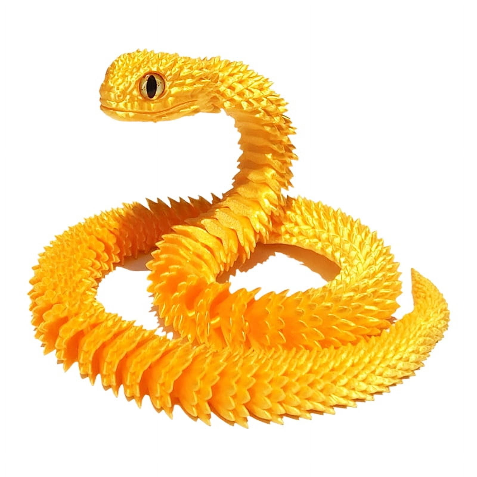 3D Printed Snake Ornament Snake Figurine Movable Craft Executive Home ...