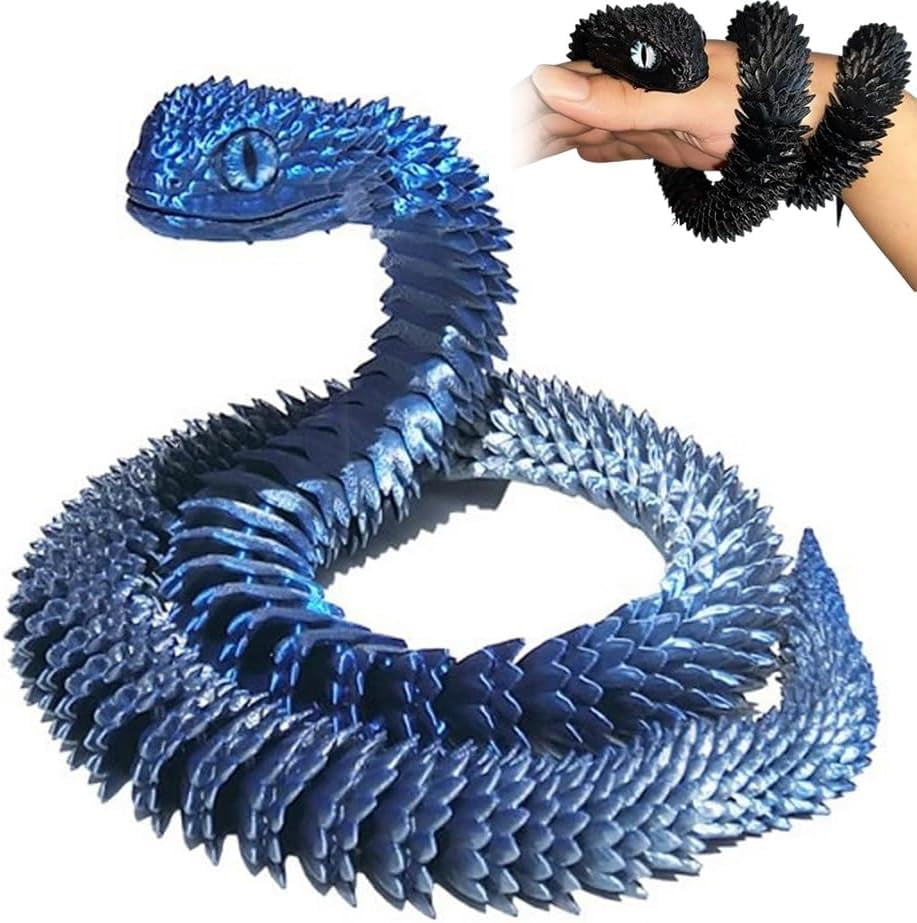 3D-Printed Snake-Shaped Animal Ornament—Flexible,Durable,and Joints ...