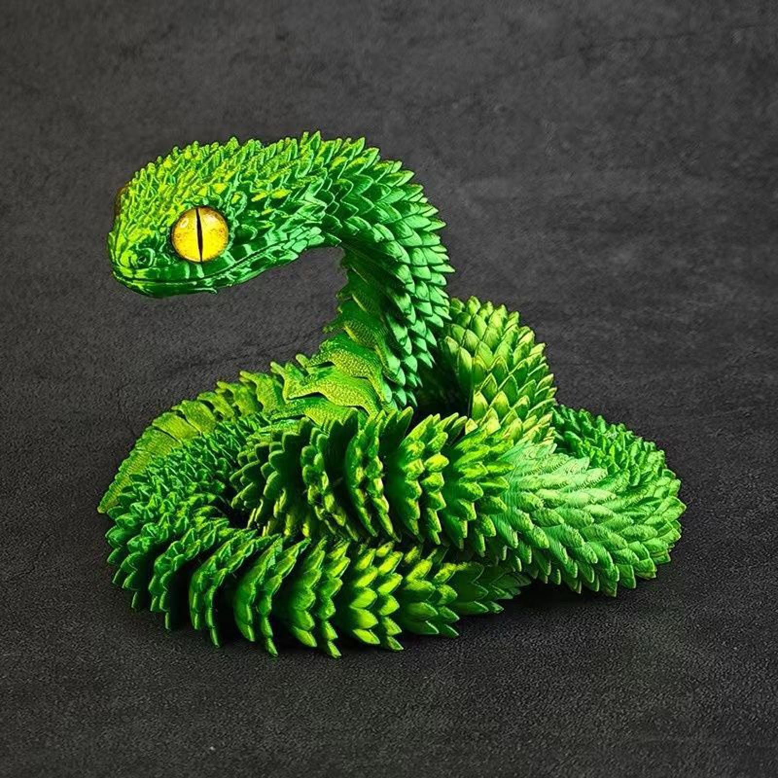 3D Printed Snake Toys 23.6in 3D Printed Articulated Flexible Toy 3D ...