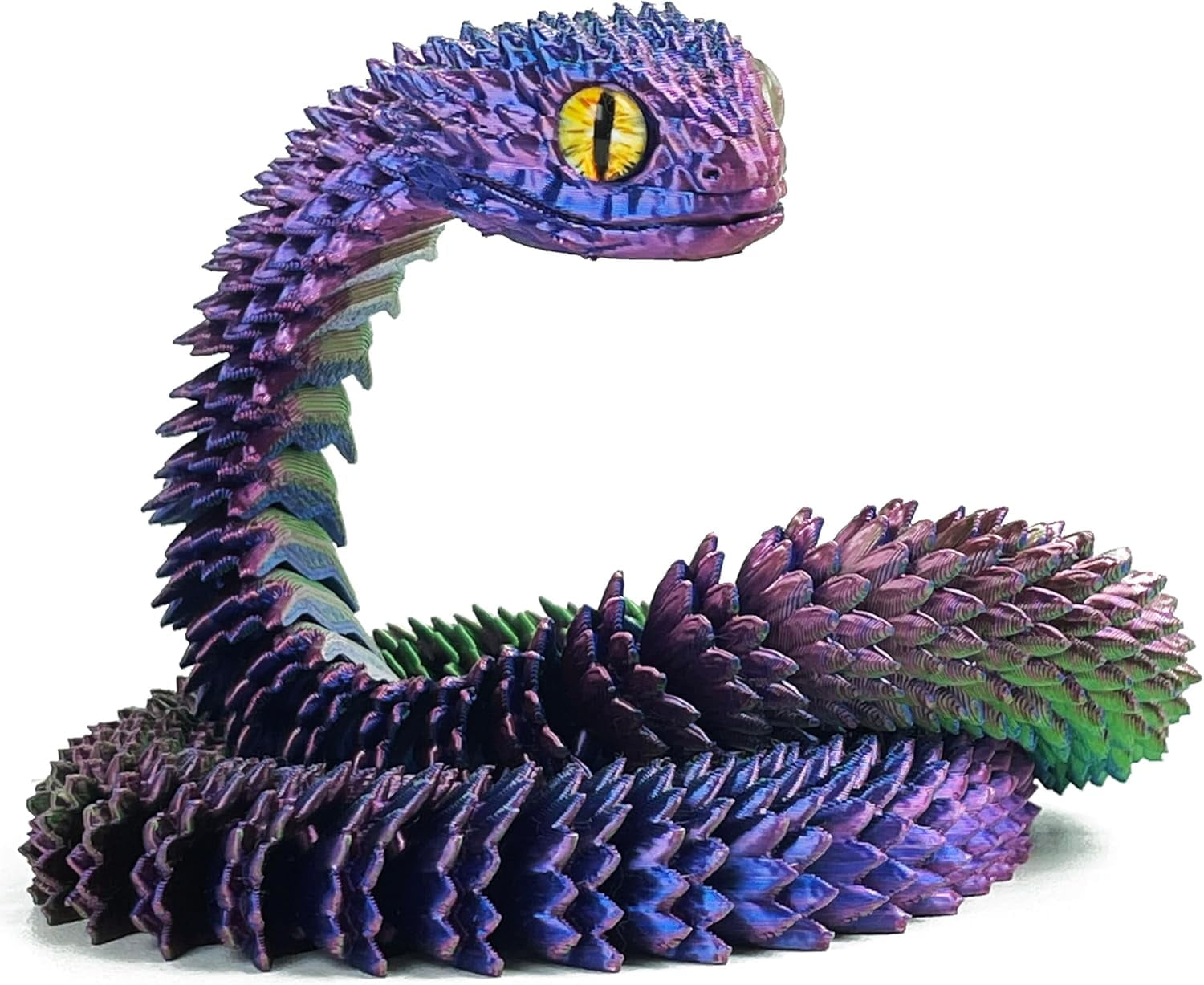3D Printed Snake Toys, Flexible 3D Printed Animal, Fidget ADHD Snake ...