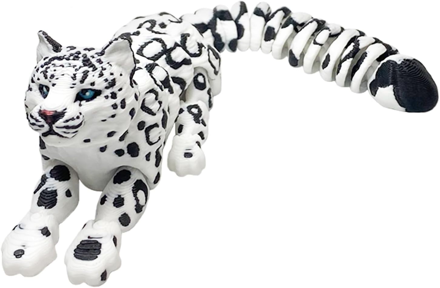 3D Printed Snow Leopard - Articulated Multicolor Fidget Toy , 3D ...