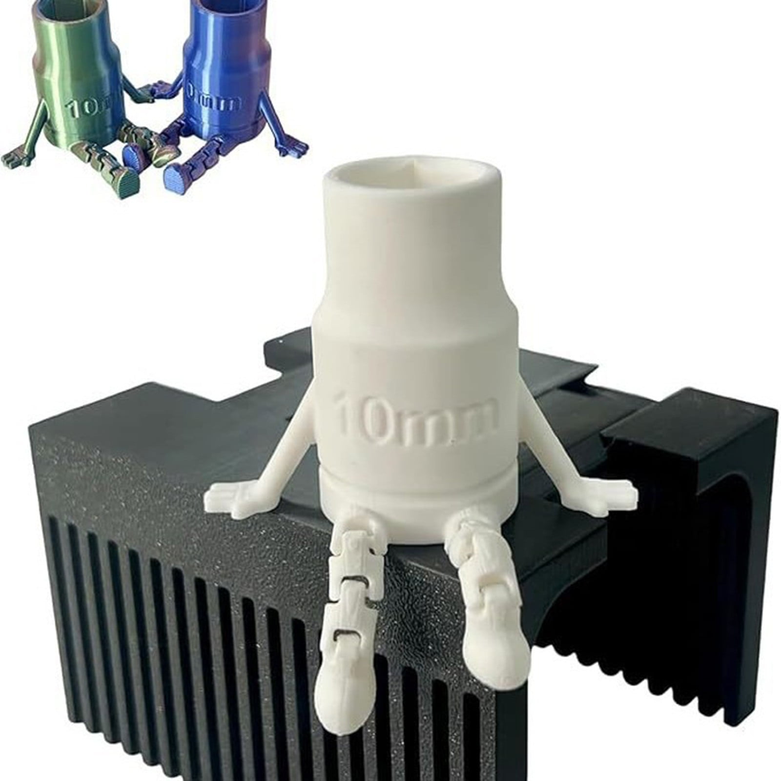 3D Printed Socket with Articulated Legs, Unique 10mm Socket, Novelty ...
