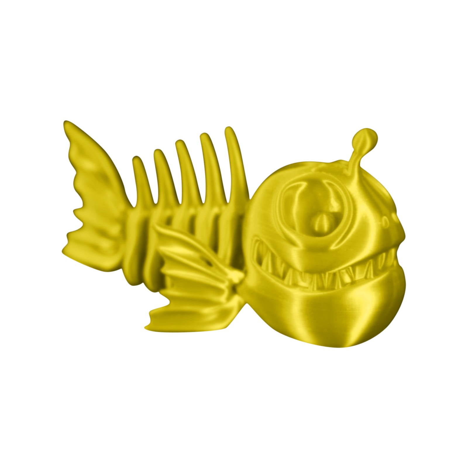3D Printed Solid Color Skeleton Fish Toy Model Ornament Toy Terrifying ...
