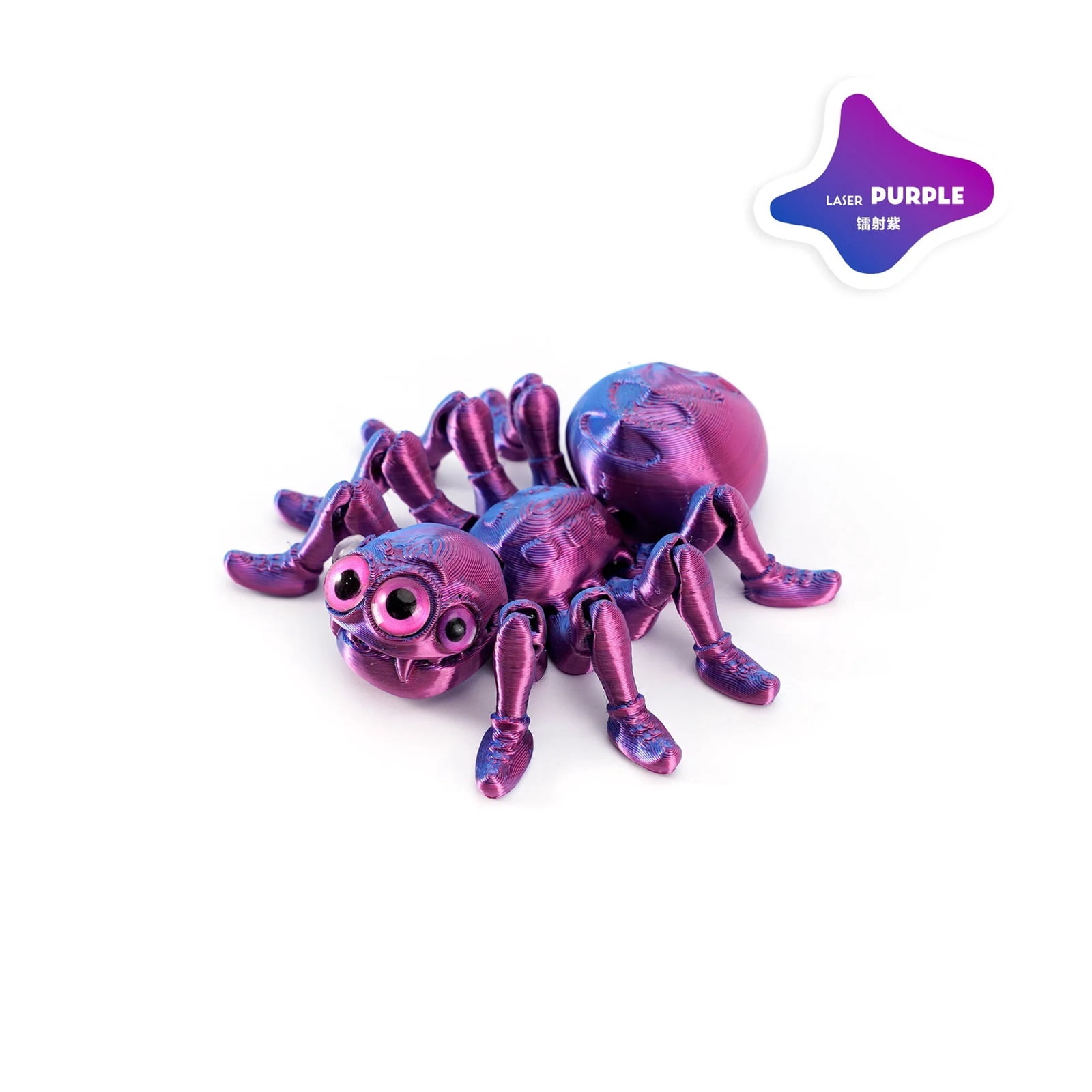 3D Printed Spider Fidget Realistic Colorful Spider Figurine Articulated ...