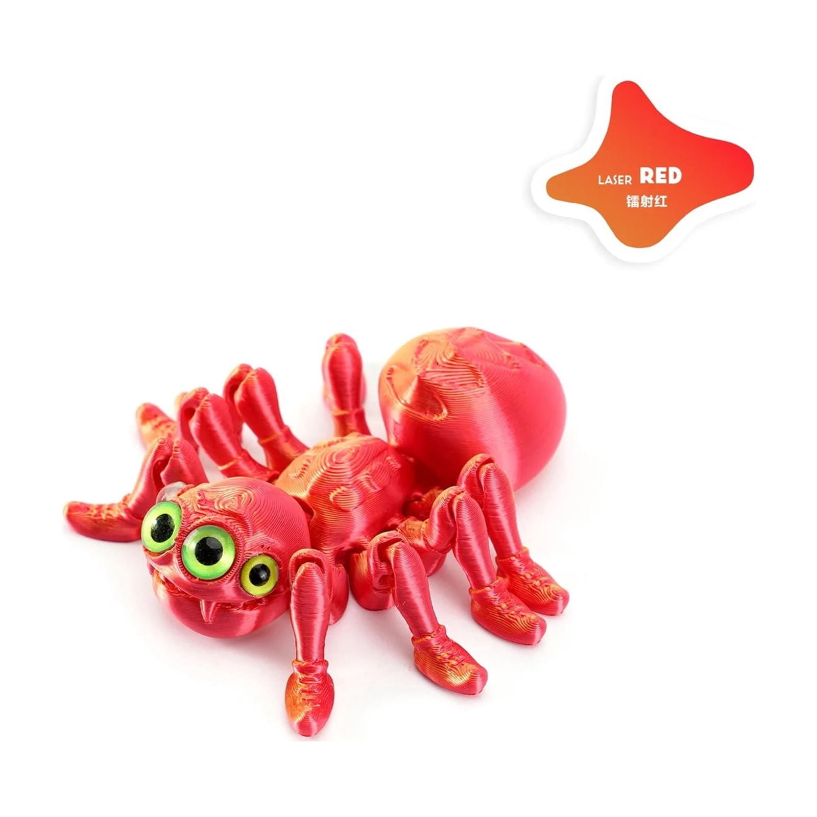 3D Printed Spider Fidget Realistic Colorful Spider Figurine Articulated ...