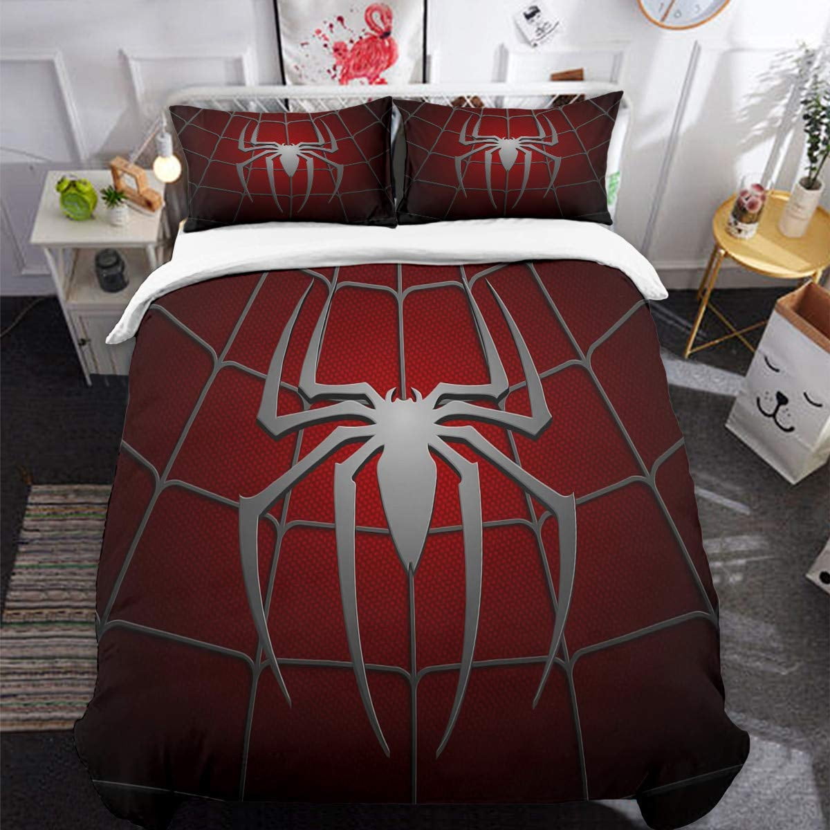 3D Printed Spider Queen Bedding Set for Children Teens Spider Web ...