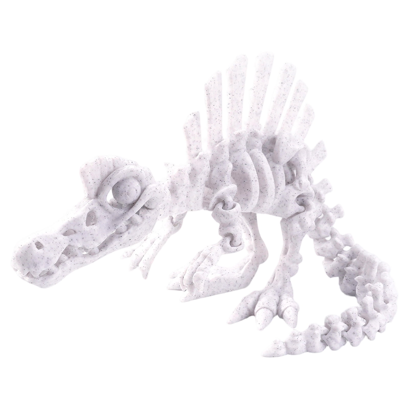 3D Printed Spinosaurus Dinosaur Skeleton Mini, Articulated Rainbow ...