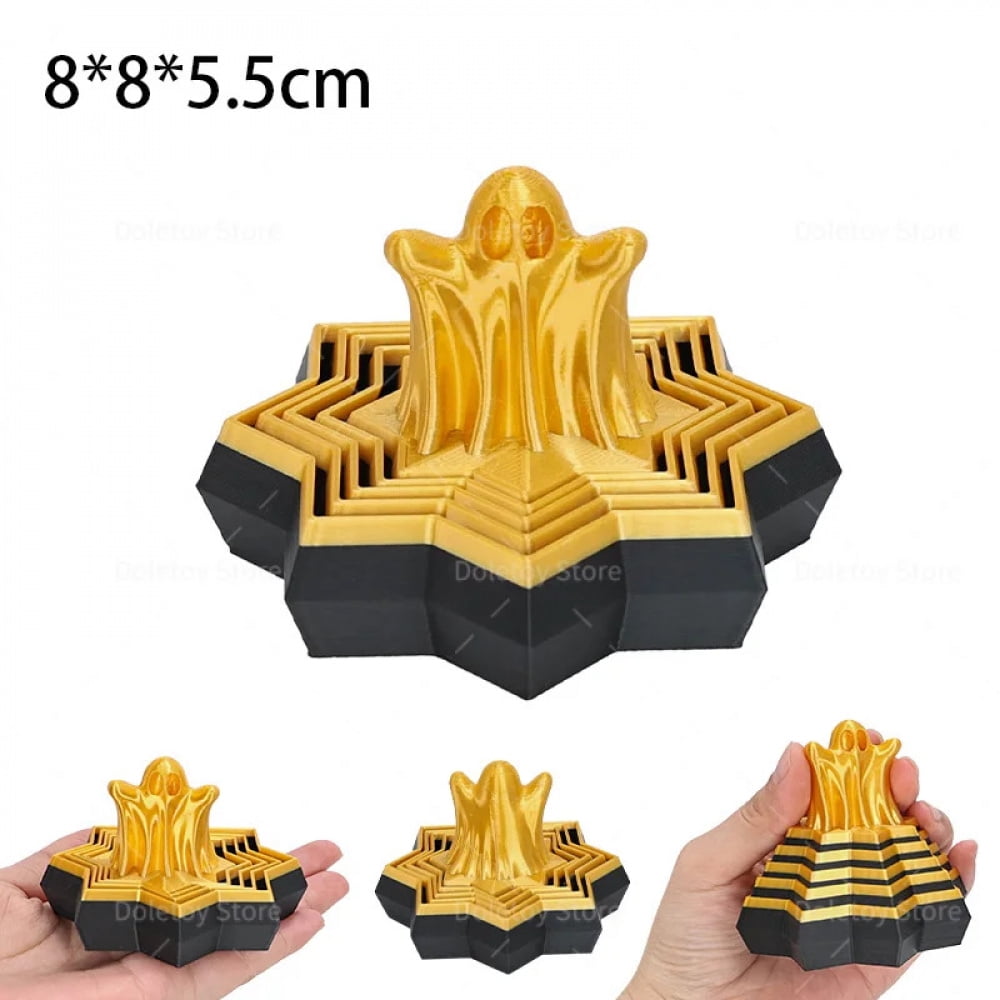 3D Printed Spiral Cone Toy Impossible Pyramid Christmas Tree Passthrough Sculpture Mini Vortex ...