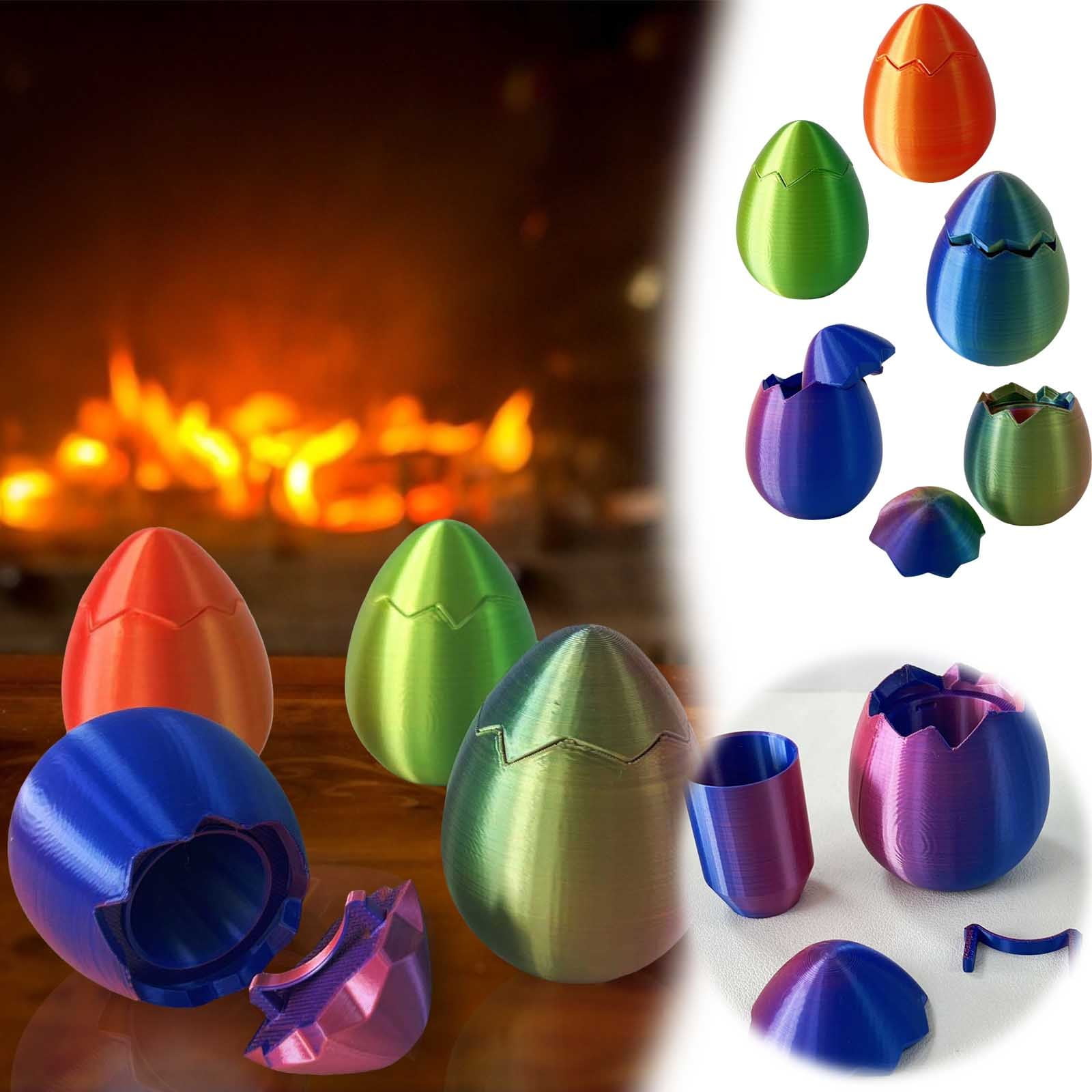3D Printed Spiral Egg Fidget Toy Pass Through Stress Relief Desk Toy ...