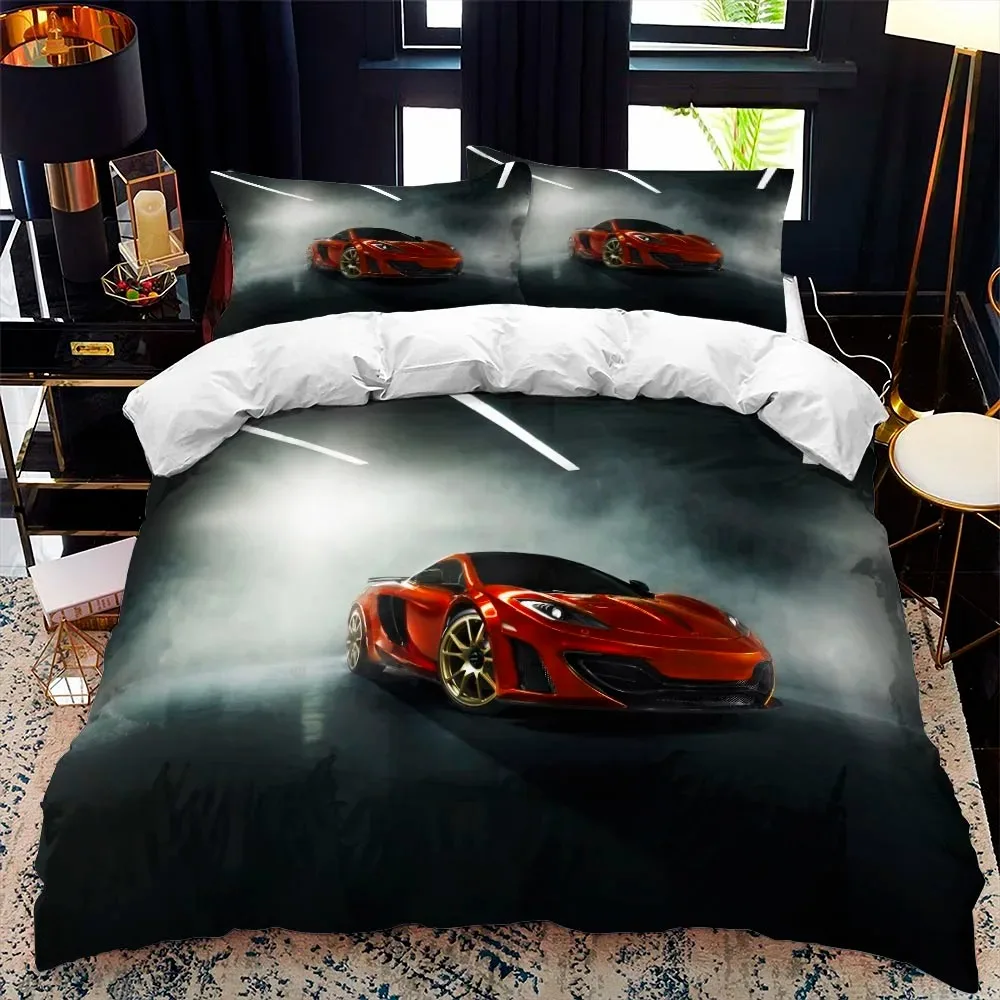 3D Printed Sports Car Supercar Bedding Set Boys Twin Size Duvet Cover ...