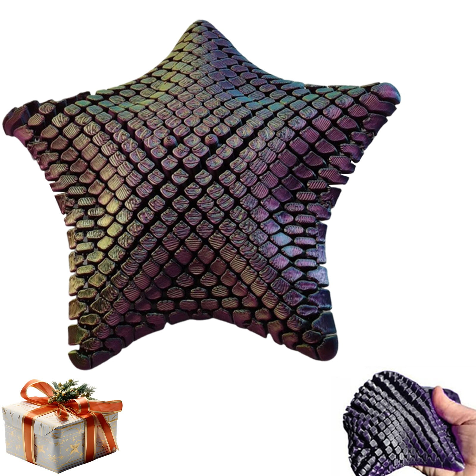 3D Printed Starfish Figurines Red Blue Green Desk Decor, Flexible 3D ...