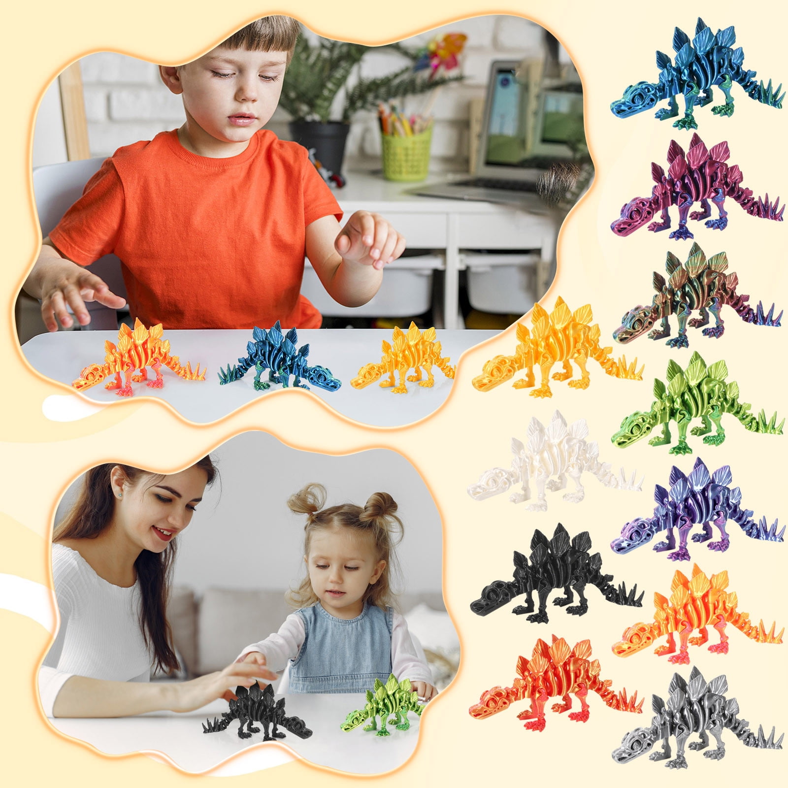 3D Printed Stegosaurus Skeleton With Joints For Adults, 3D Printed ...