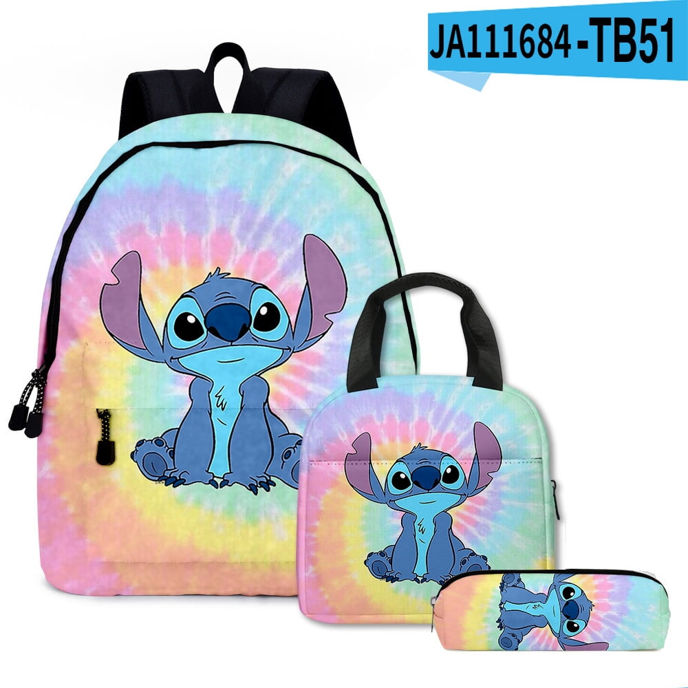 3D Printed Sti_tch 3-Piece Backpack Set - Cute Cartoon Backpack ...