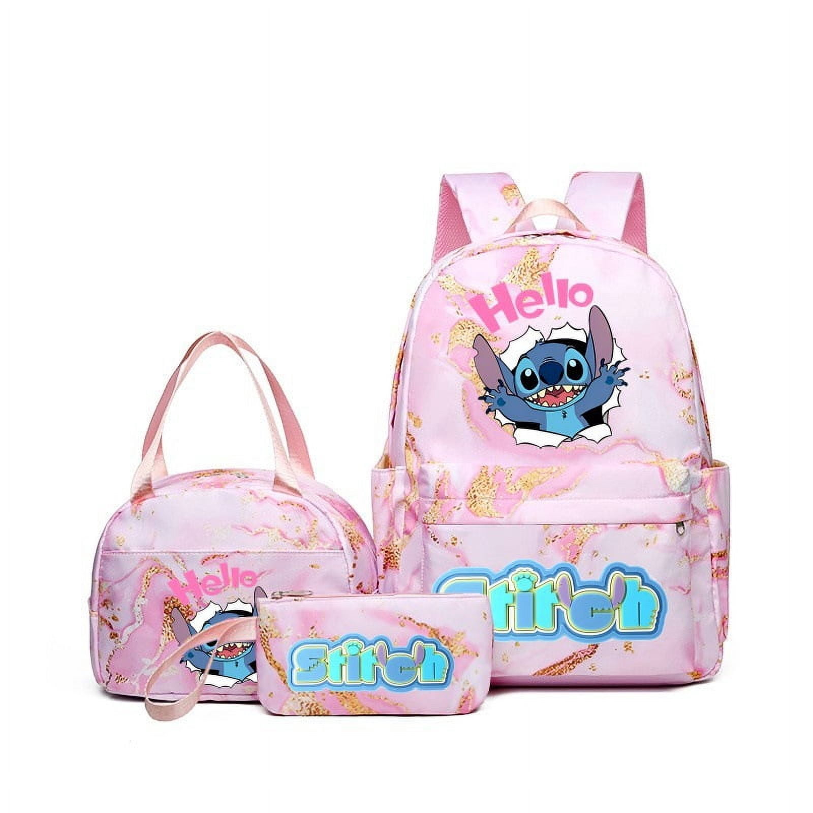 3D Printed Sti_tch Backpack Set, 3-Piece Bundle with Cute Backpack ...