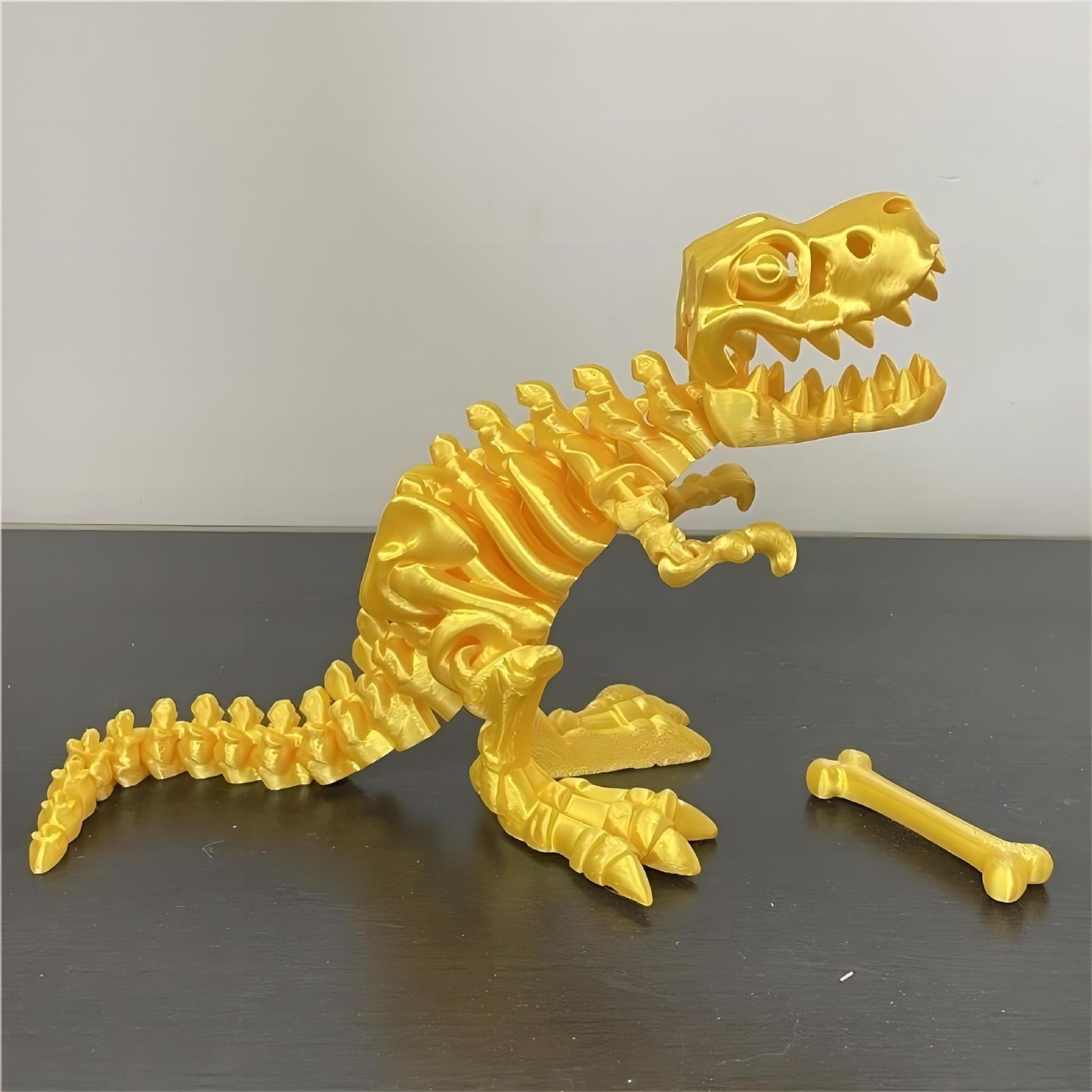 3D Printed T-Rex Action Figure, Multicolor Gradient Dinosaur Model Toys ...