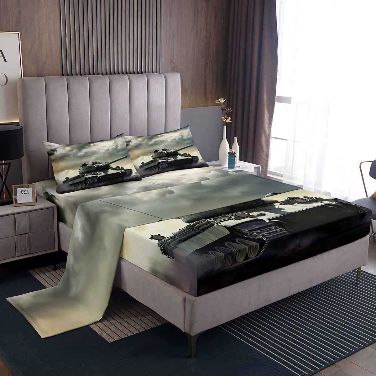 3D Printed Tank Sheet Set Military Theme Tank Sheets Adults Men ...