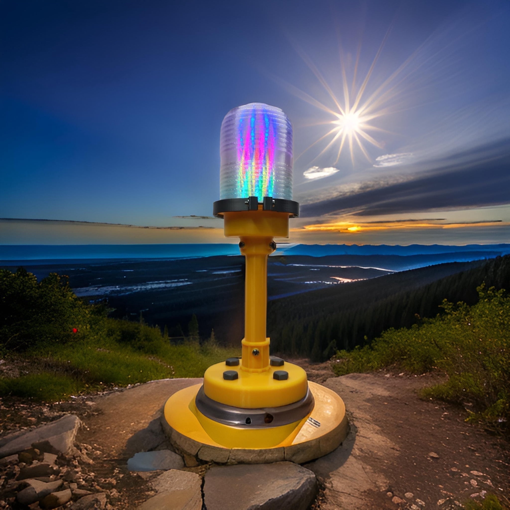 3D Printed Taxiway Light Lamp – Customizable Aviation-Themed LED Lamp ...