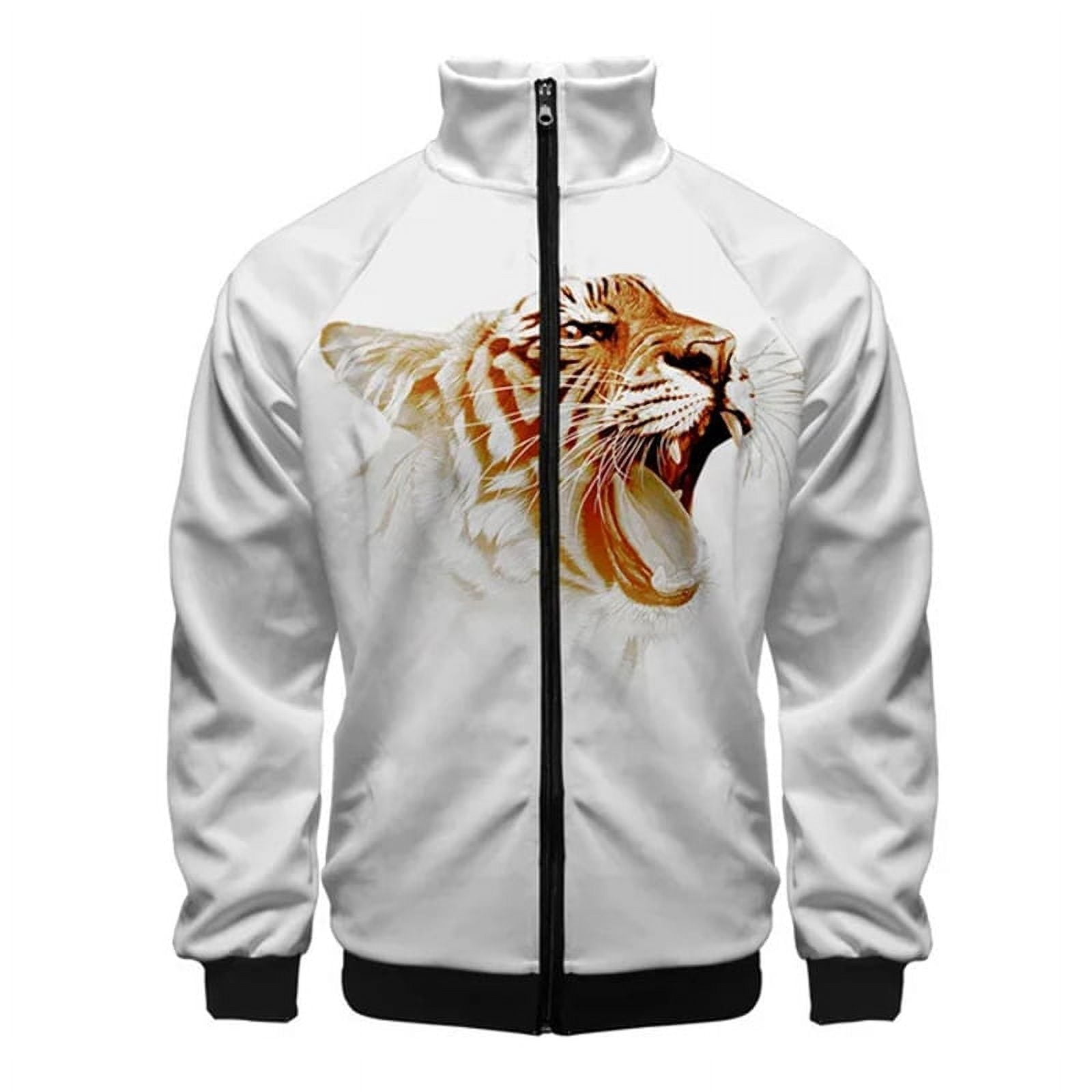 3D Printed Tiger Pattern Jackets Men Long Sleeve Casual Fashion Jacket ...