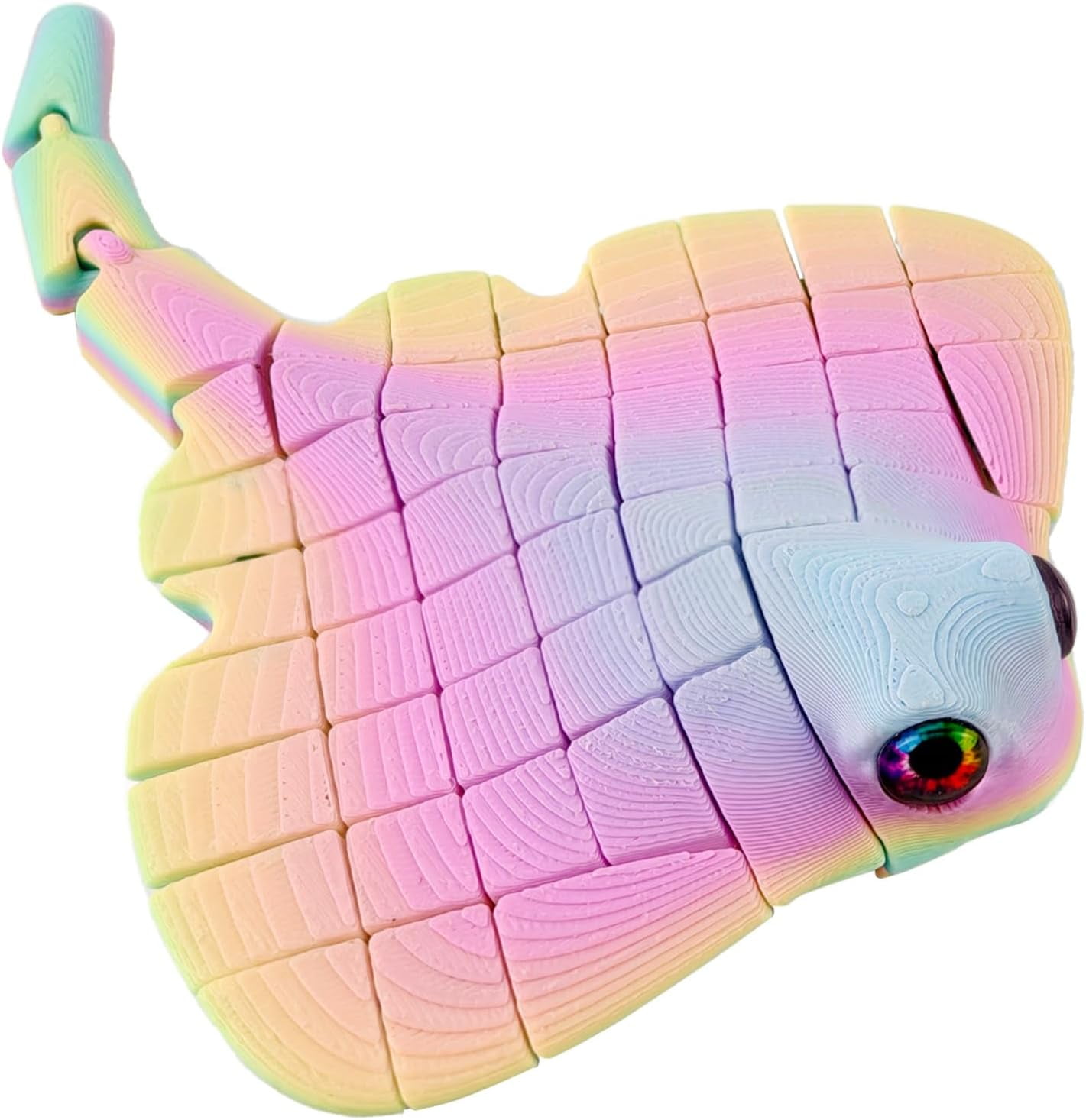 3D Printed Toy Articulated Sea Animal Fidget Toys - Mantaray Multicolor ...