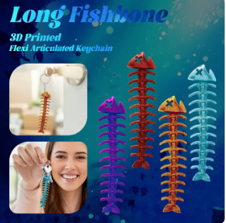 3D Printed Toys, 3D Animal Toys, 3D Printed Long Fishbone Flexi ...
