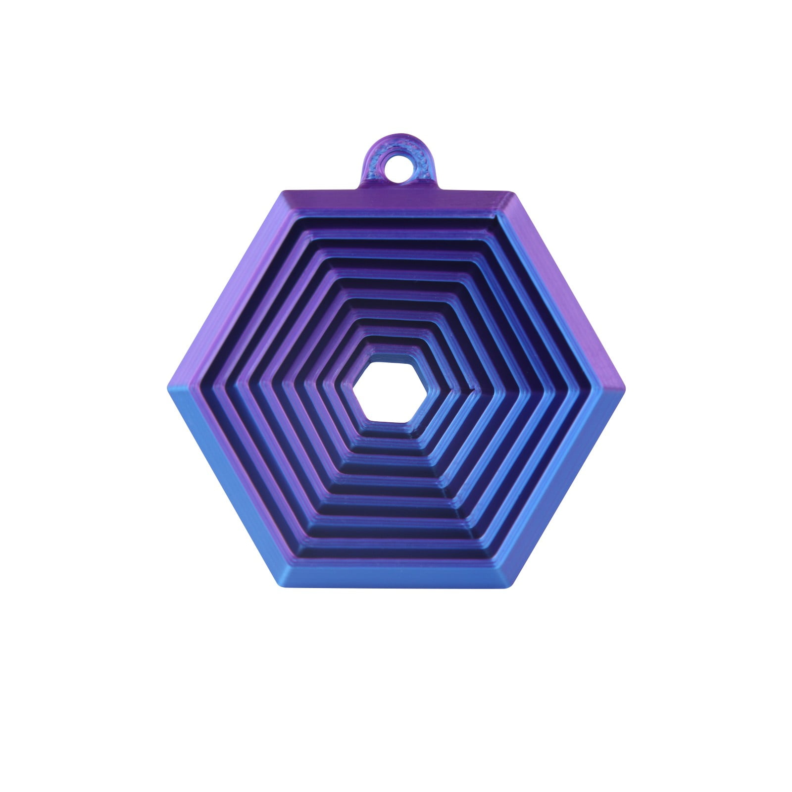 3D Printed Toys, 3D Printed Keychain Hexagon FidgetKeychain Gift ...