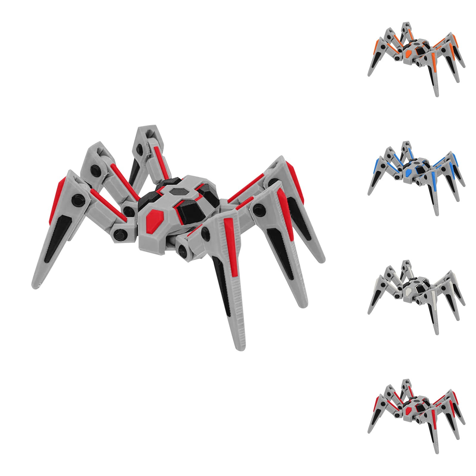 3D Printed Toys, 3D Printed Mechanical Six Legged Spider Movable ...