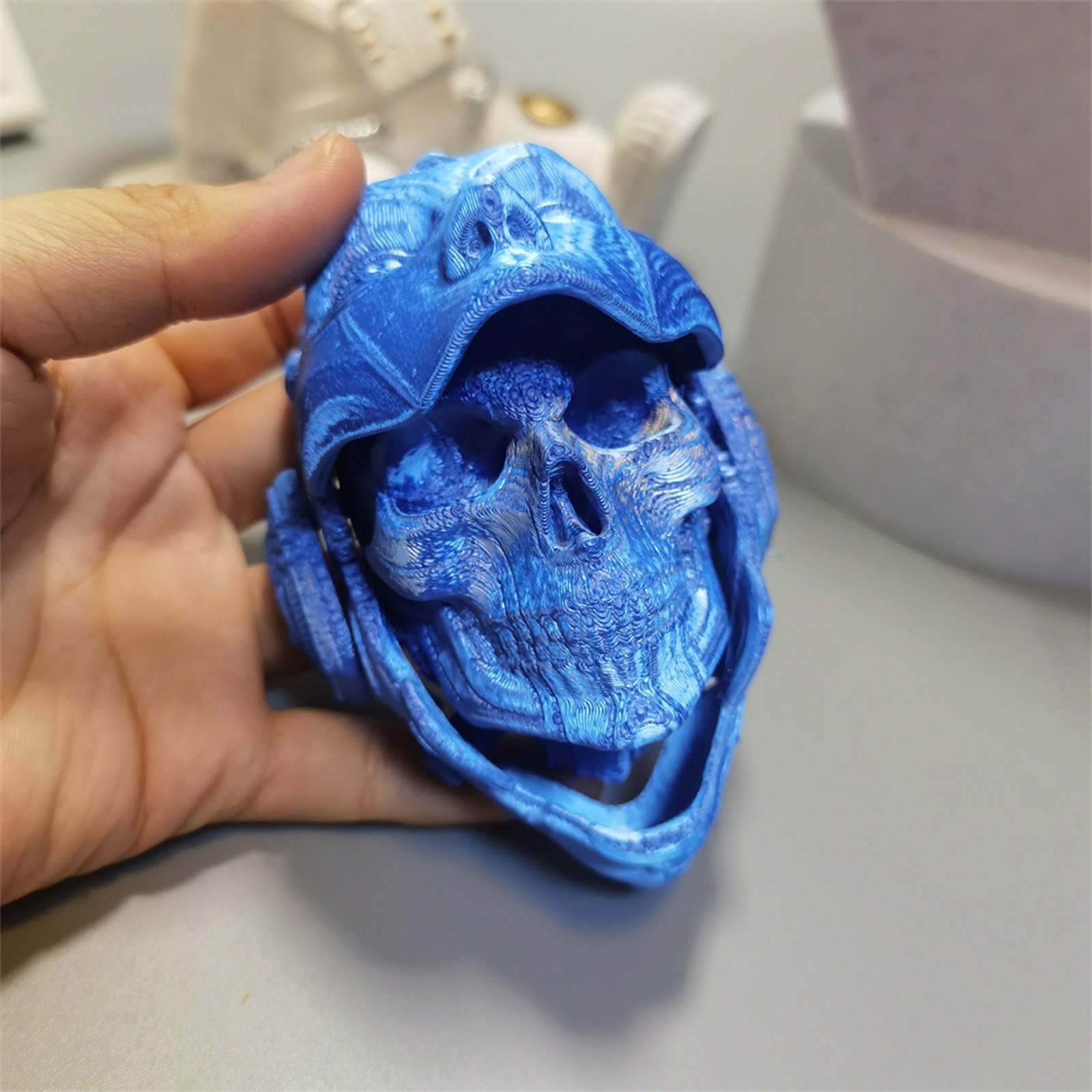 3D Printed Toys, 3D Printed Movable Mask Knight Masked Skeleton Man ...