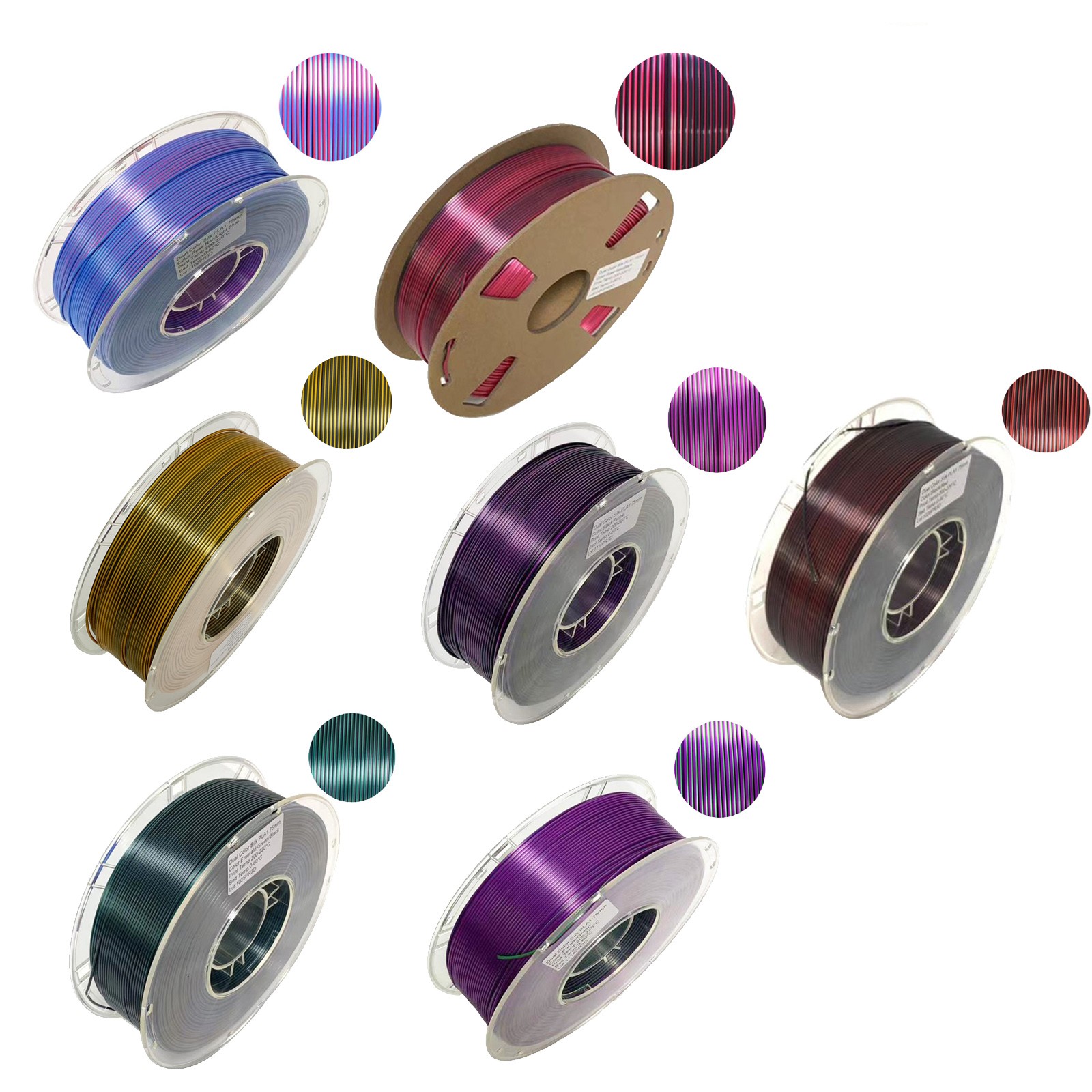 3D Printed Toys, 3D Printing Filament, Color Shiny PLA+ Filament 1.75mm ...