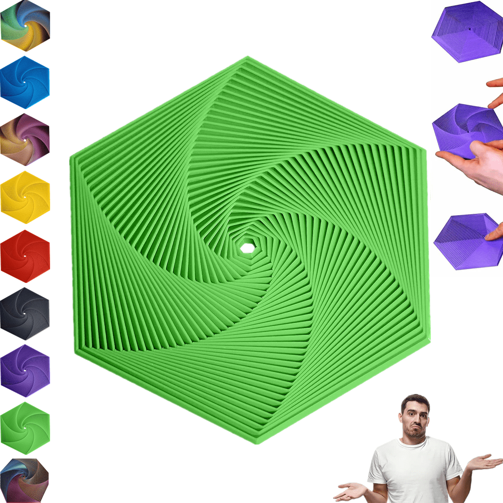 3D Printed Toys, Adults Toys, Fractal Fidget Hexagon, Colorful Fidget ...