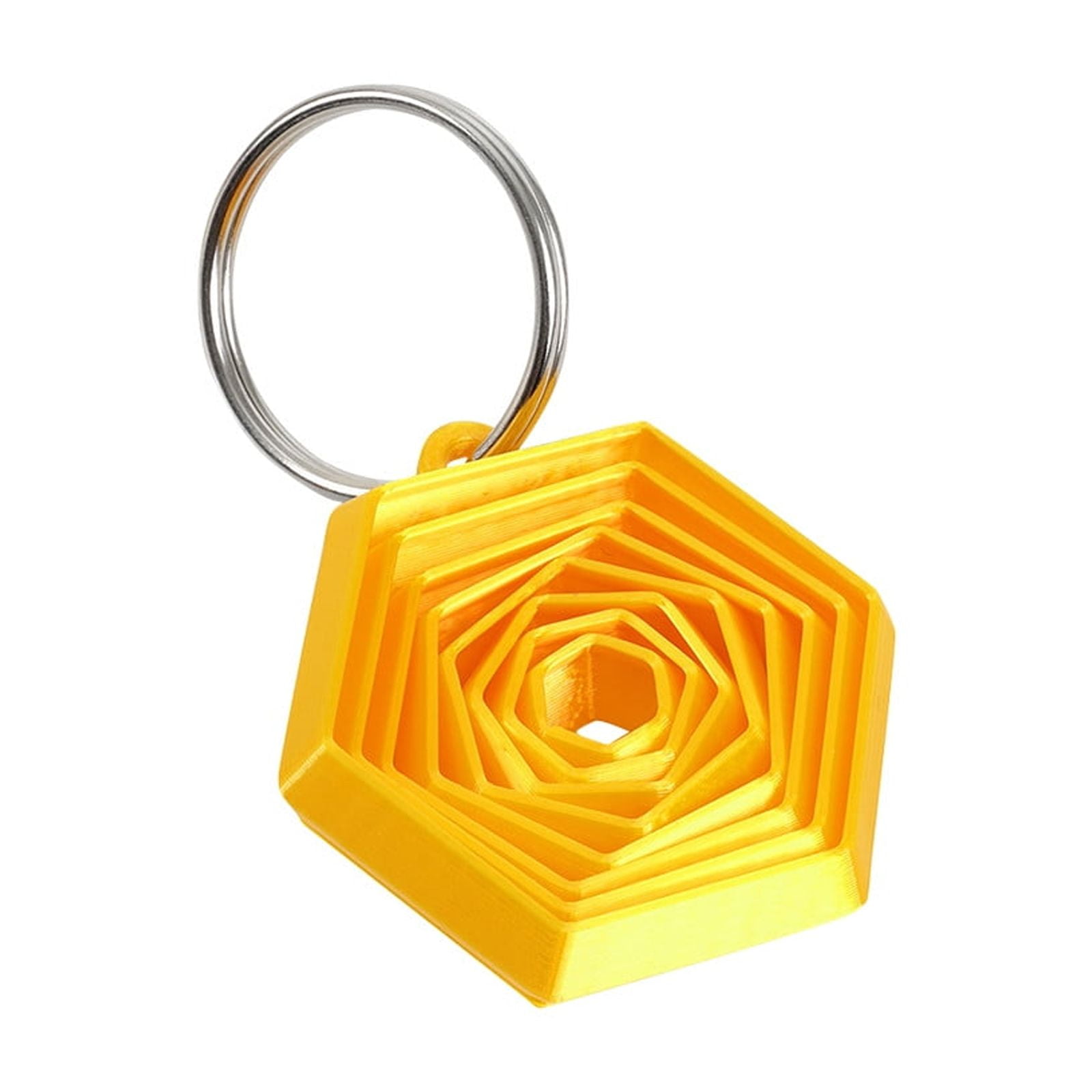 3D Printed Toys, Hexagon Keychain, 3D Printed Stress Sensory Keychain ...