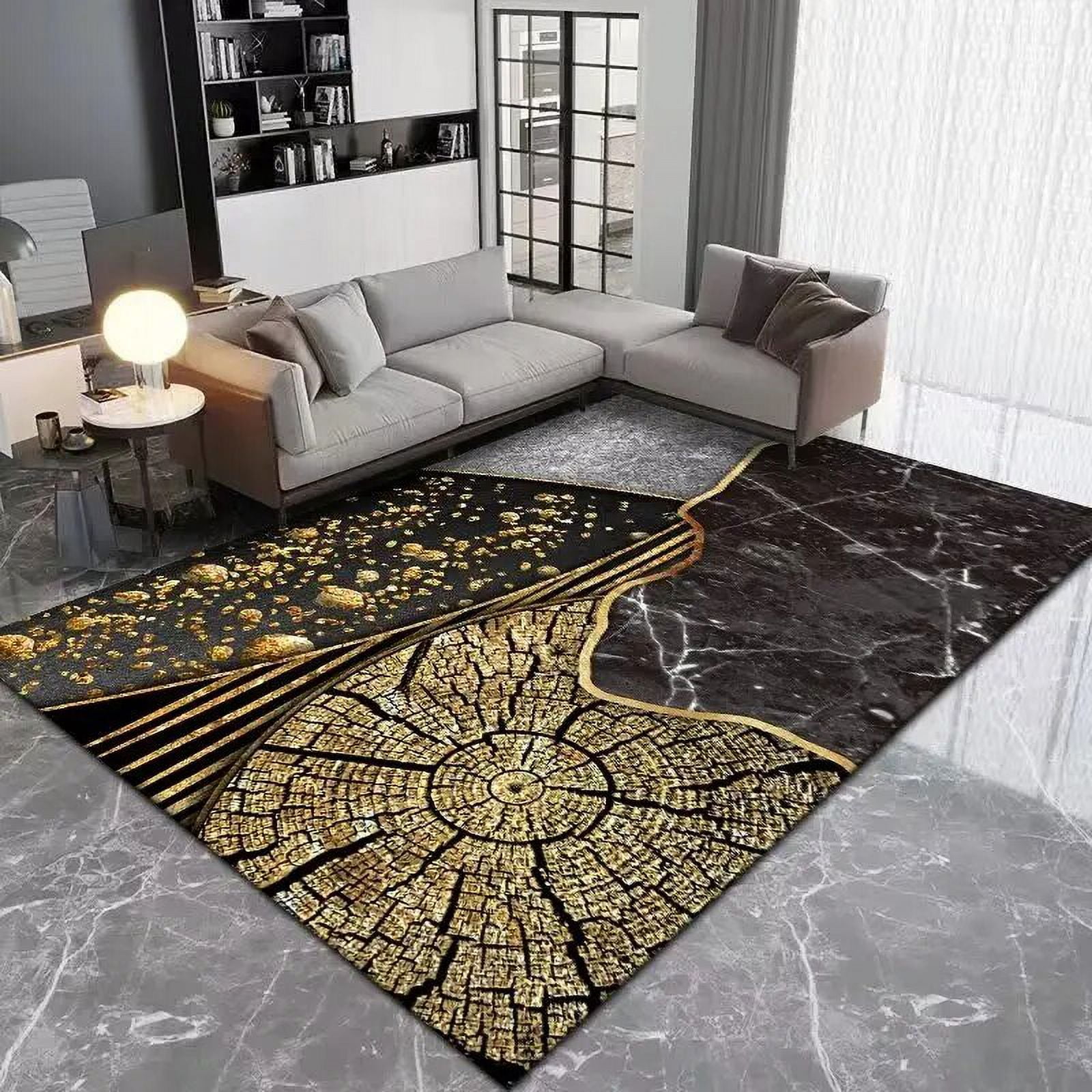 3D Printed Tree Stump Texture Carpet Large Area Rugs for Household ...