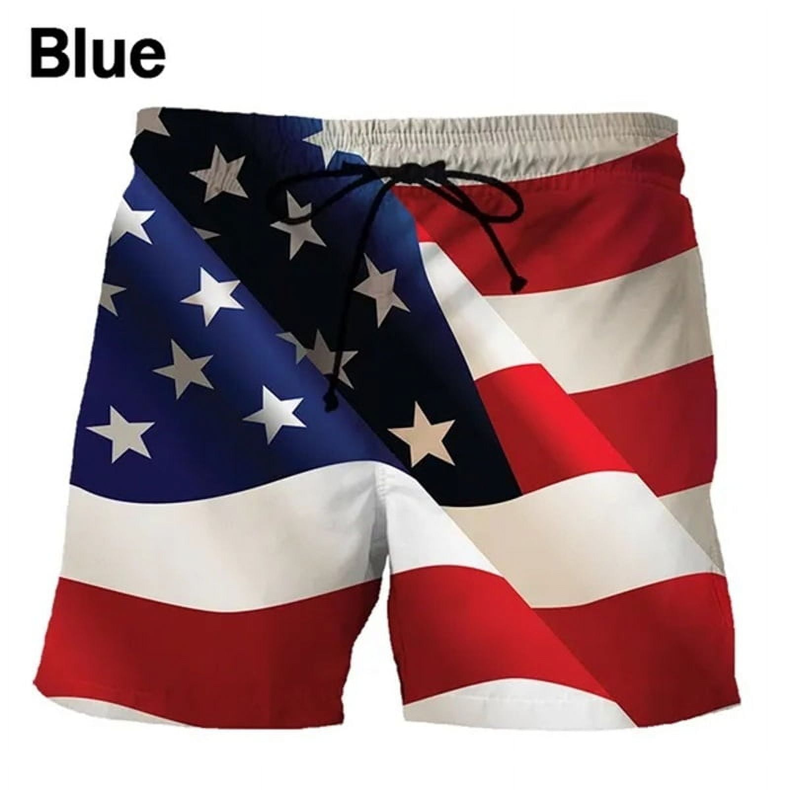 3D Printed U.S National Flag Pattern Board Shorts For Men Outdoor Quick ...