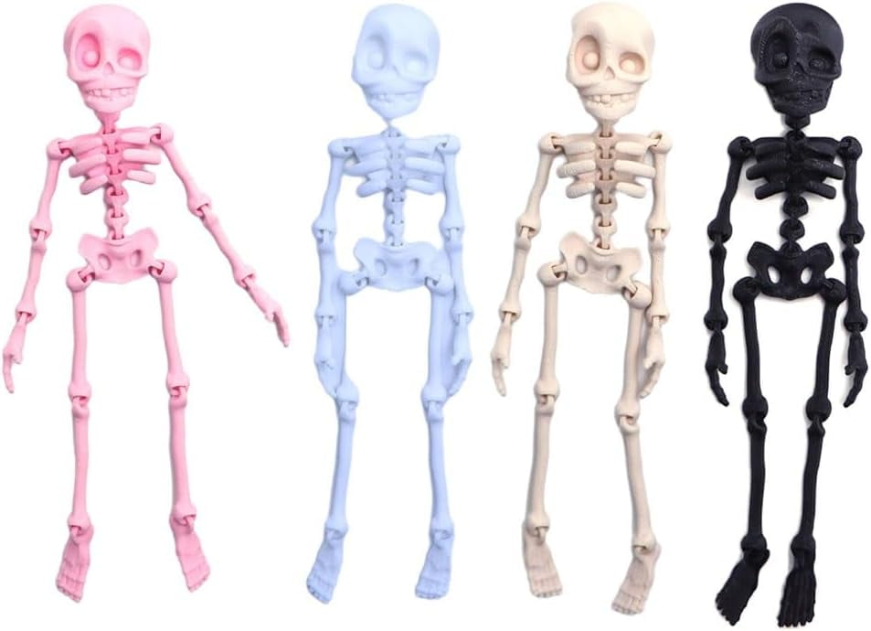 3D Printed Vintage Skeleton Magnetic Figurine, Body Skeleton Fridge ...