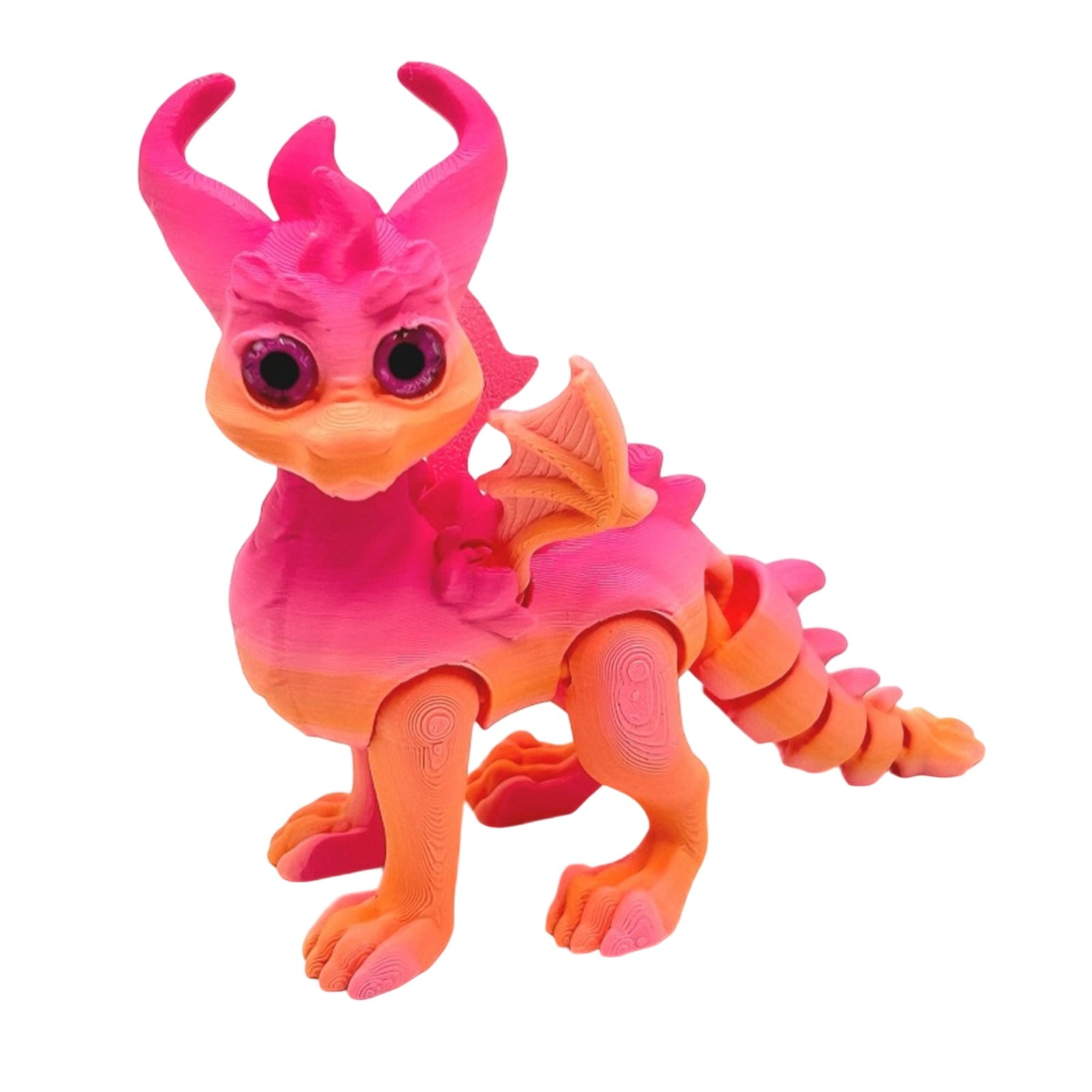 3D Printed Winged Carriage Dragon Figurine, Art Deco Resin Dragon ...