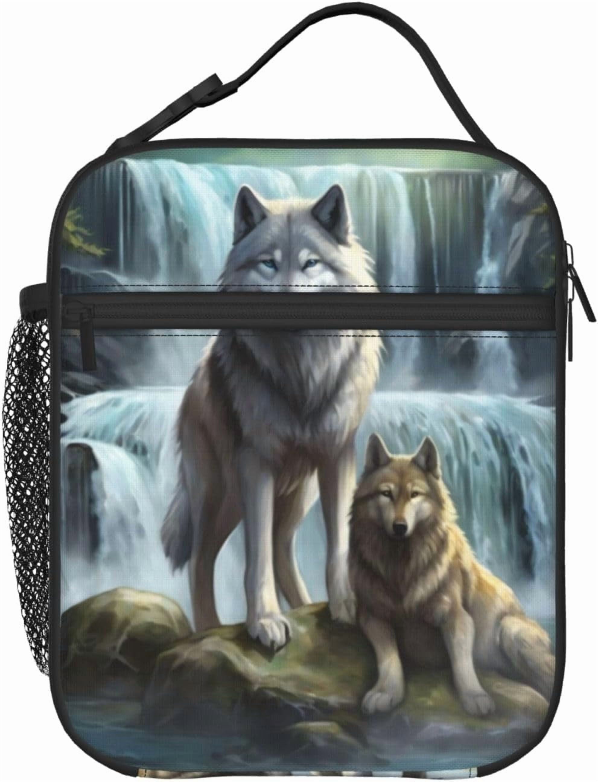 3D Printed Wolf Lunch Box Insulated Lunch Bags for WomenMen Detachable ...