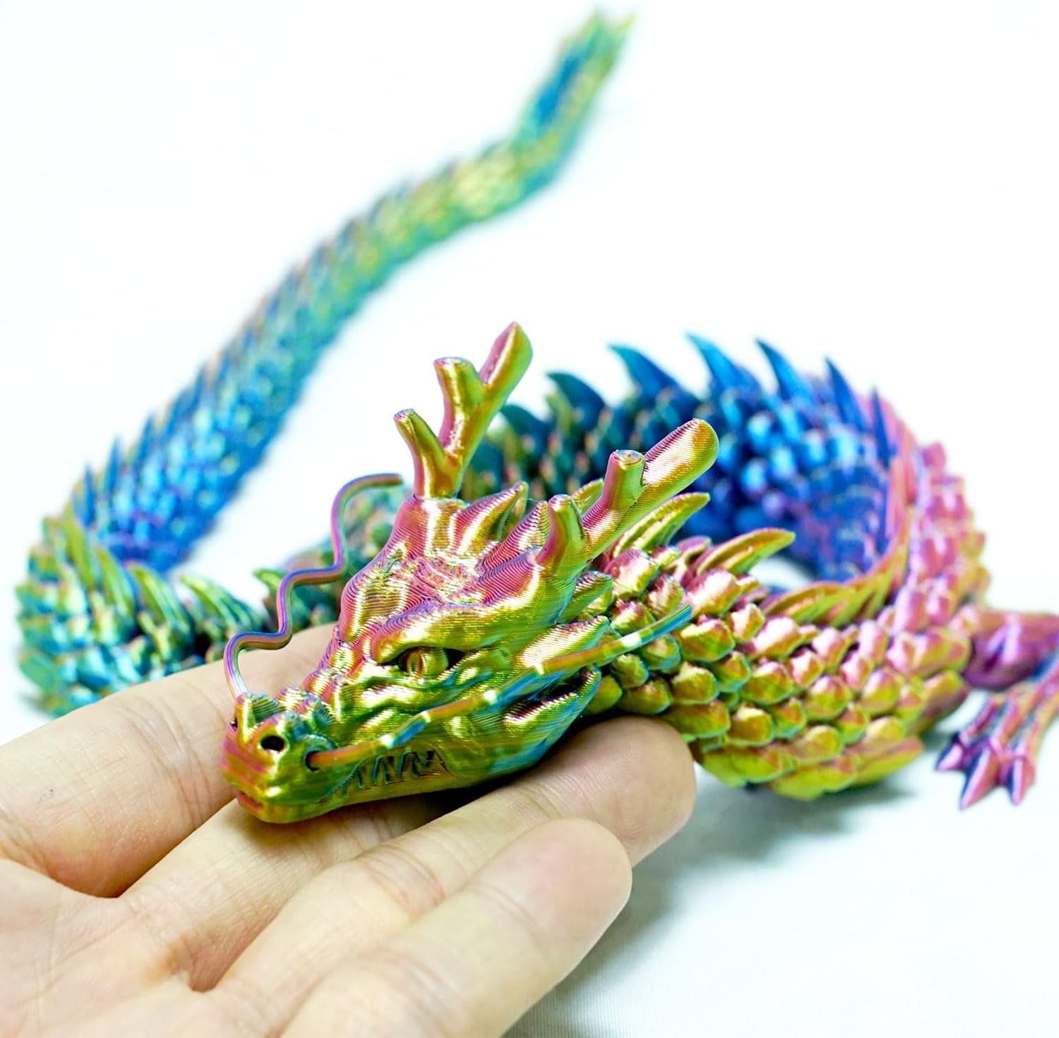3D Printed dragon,Articulated Models,Flexible Joint Animal Figurines ...