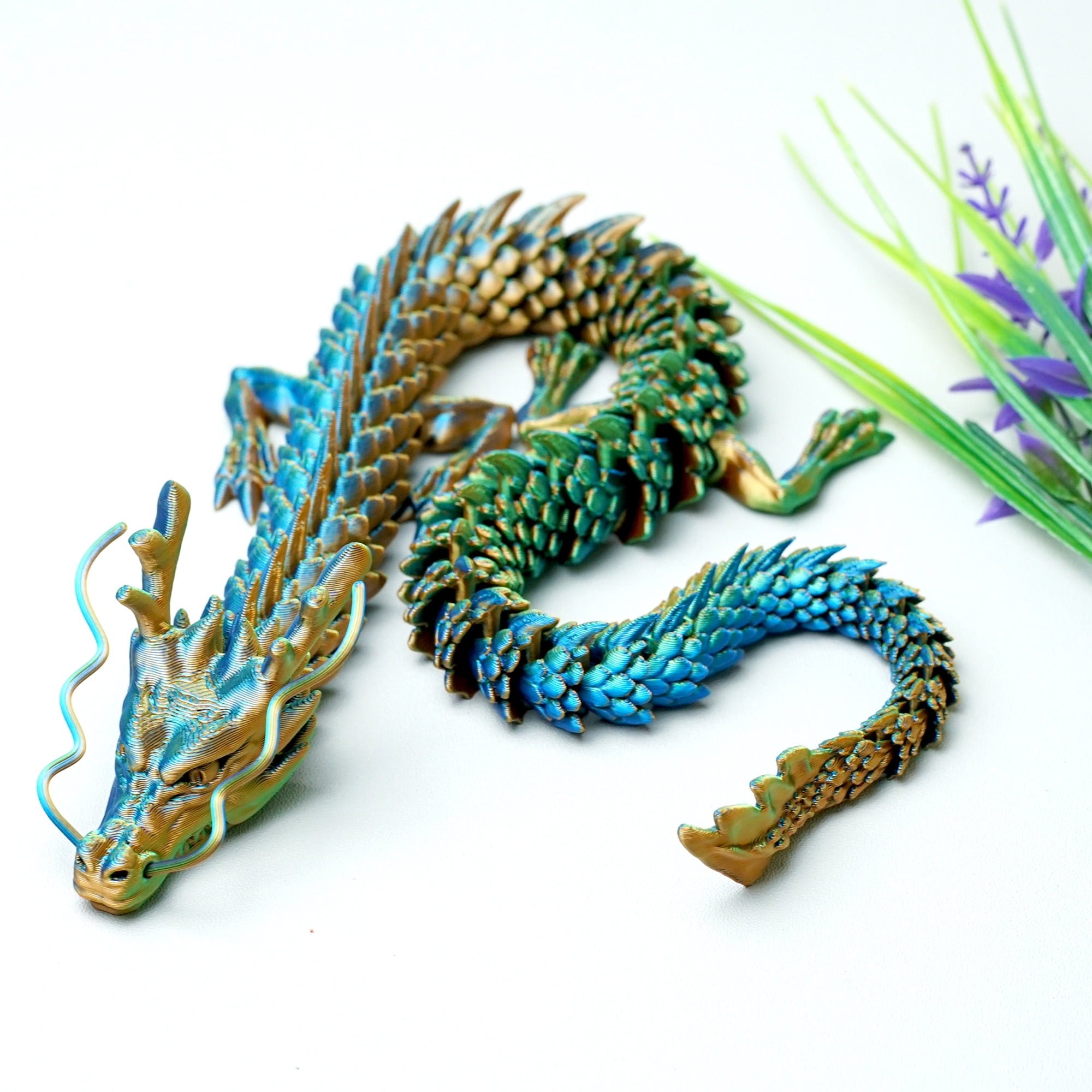 3D Printed dragon ,Flexible Joint Animal lacertid Figurines,Realistic ...