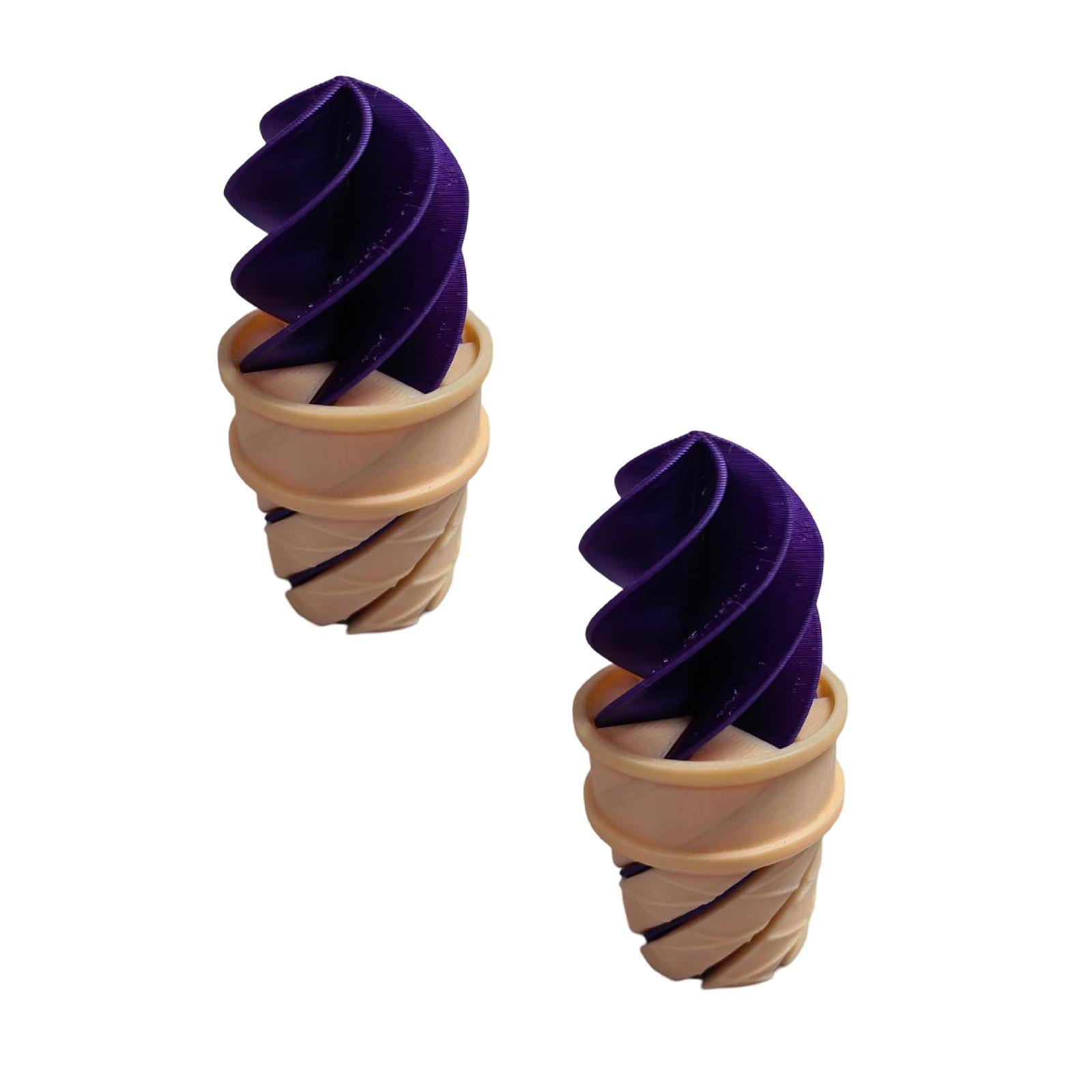 3D Printed ice Cream Spiral Cone, Impossible Shuttle Vortex, 2 ...