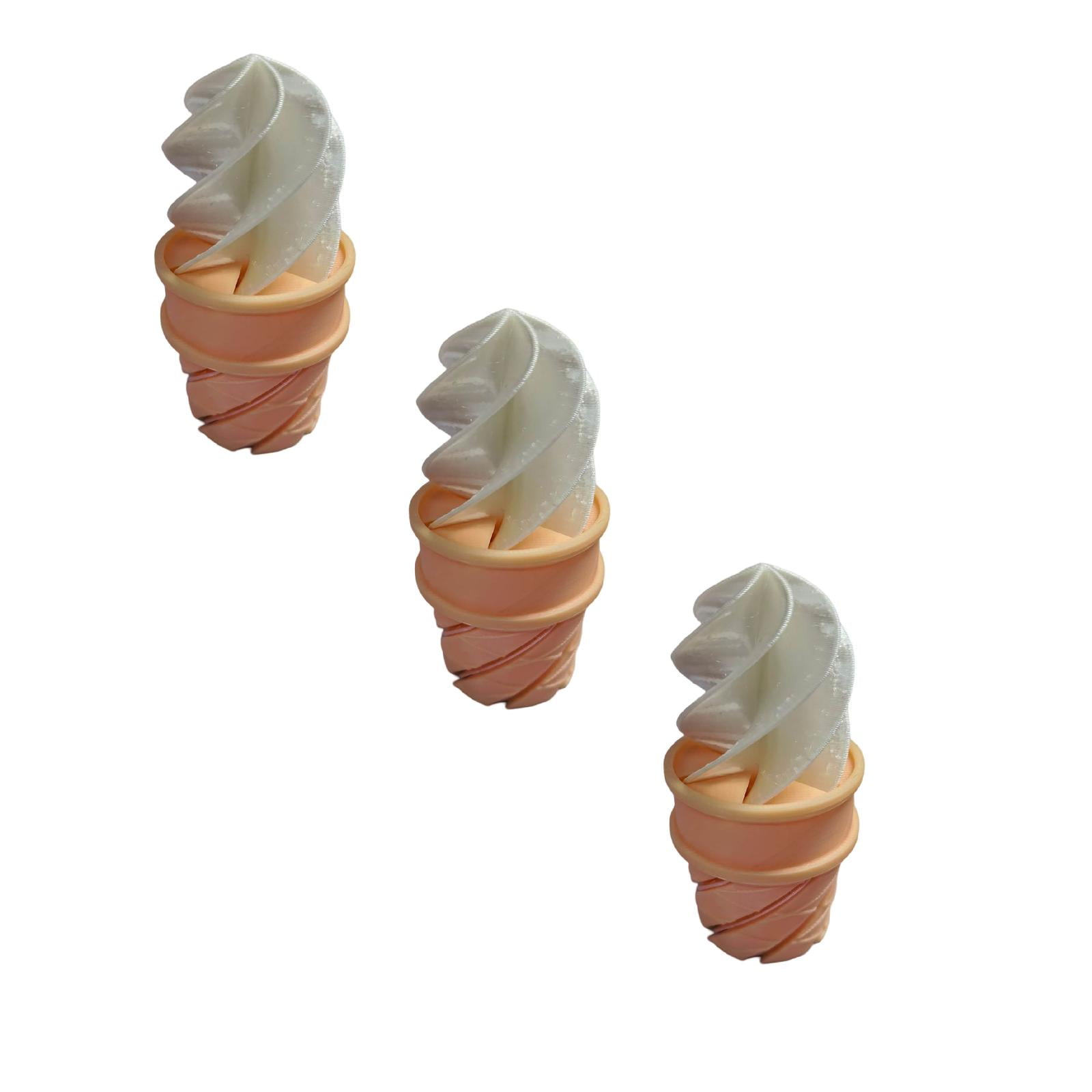 3D Printed ice Cream Spiral Cone, Impossible Shuttle Vortex, 2 ...