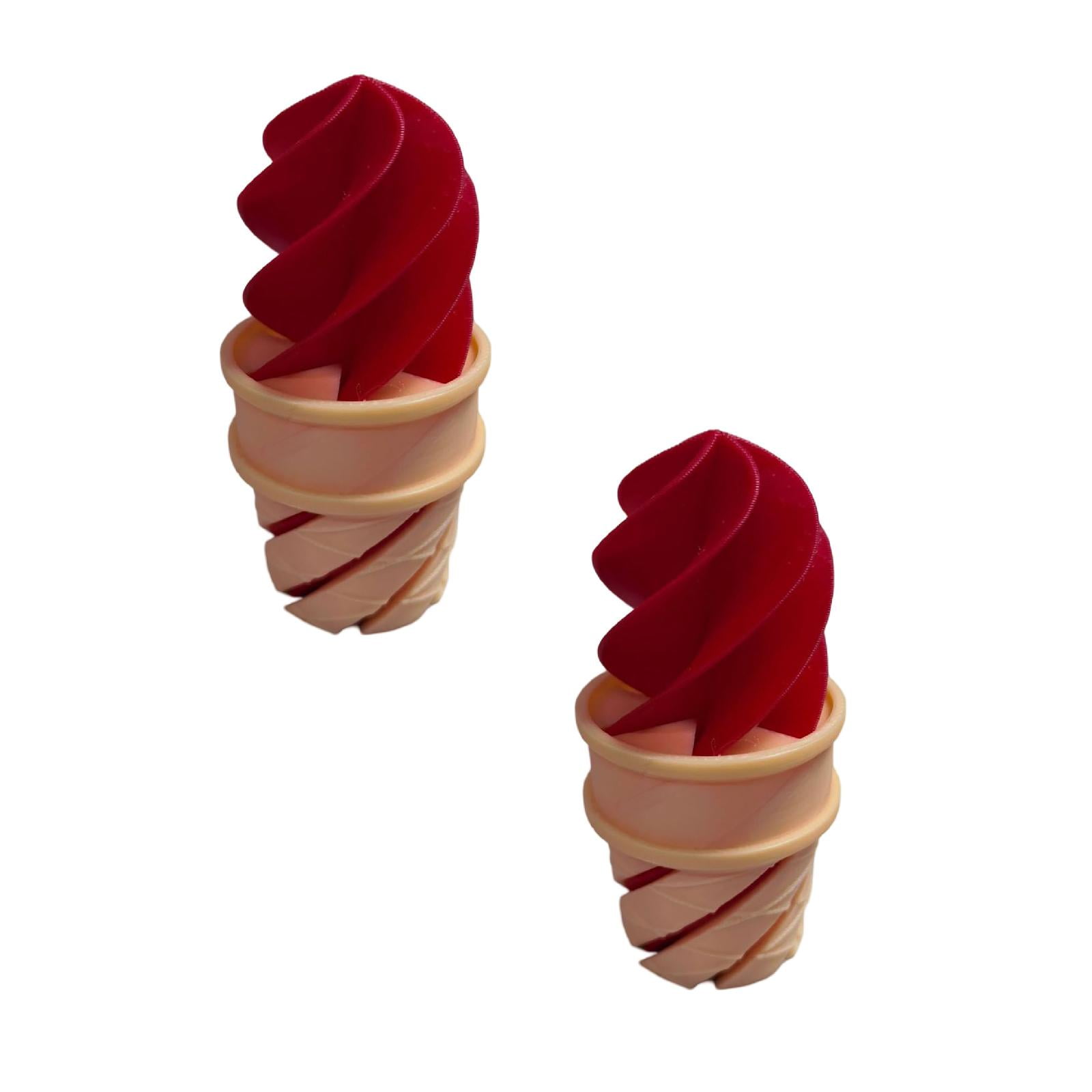 3D Printed ice Cream Spiral Cone, Impossible Shuttle Vortex, 2 ...