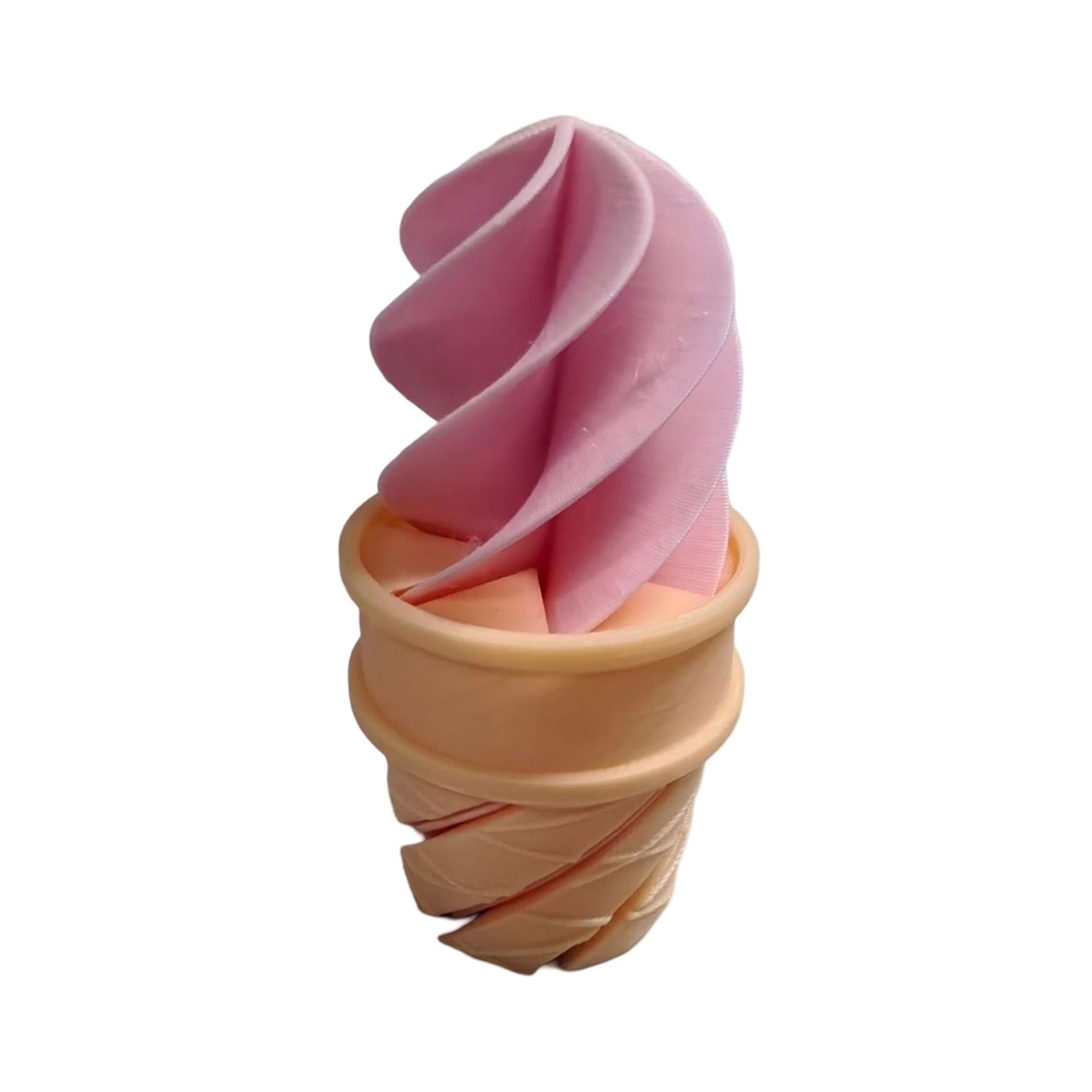 3D Printed ice Cream Spiral Cone, Impossible Shuttle Vortex, 2 ...